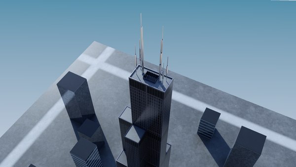 3D Willis Tower Skyscraper model - TurboSquid 1979419