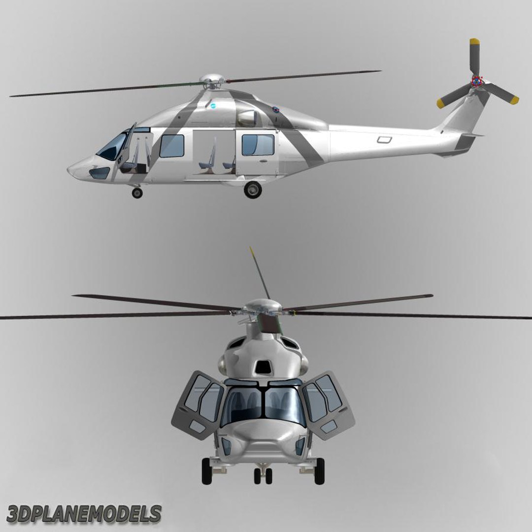 Eurocopter Helicopter Ec-175 3d Model