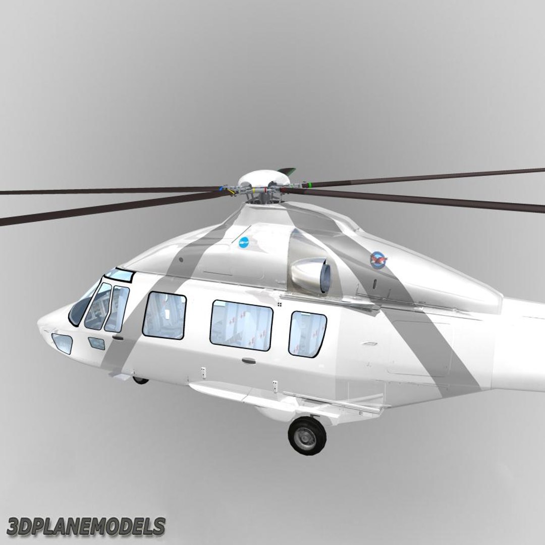 Eurocopter Helicopter Ec-175 3d Model