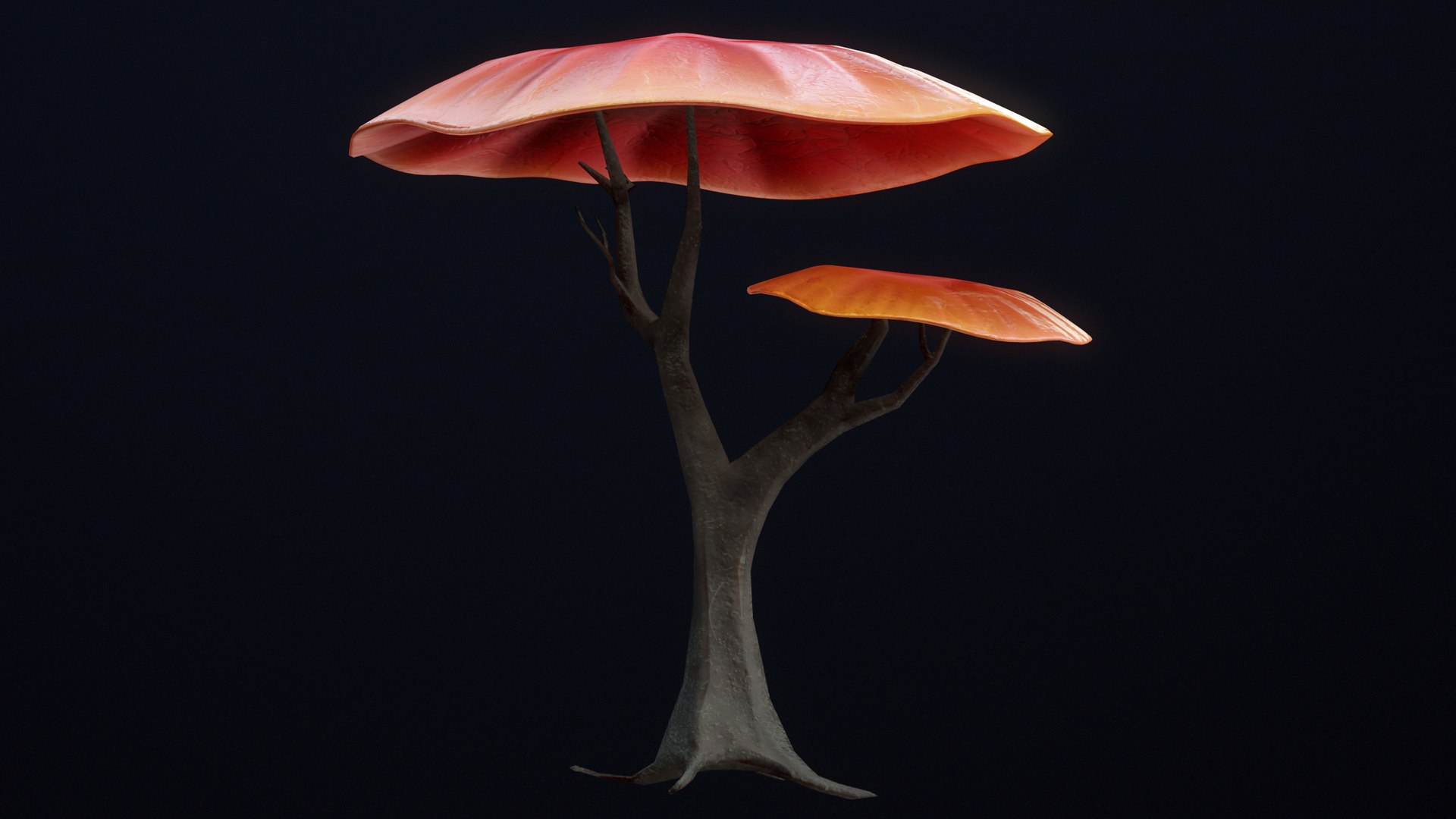 Alien Vegetation - Mushroom Tree 05 PBR Model - TurboSquid 1998086