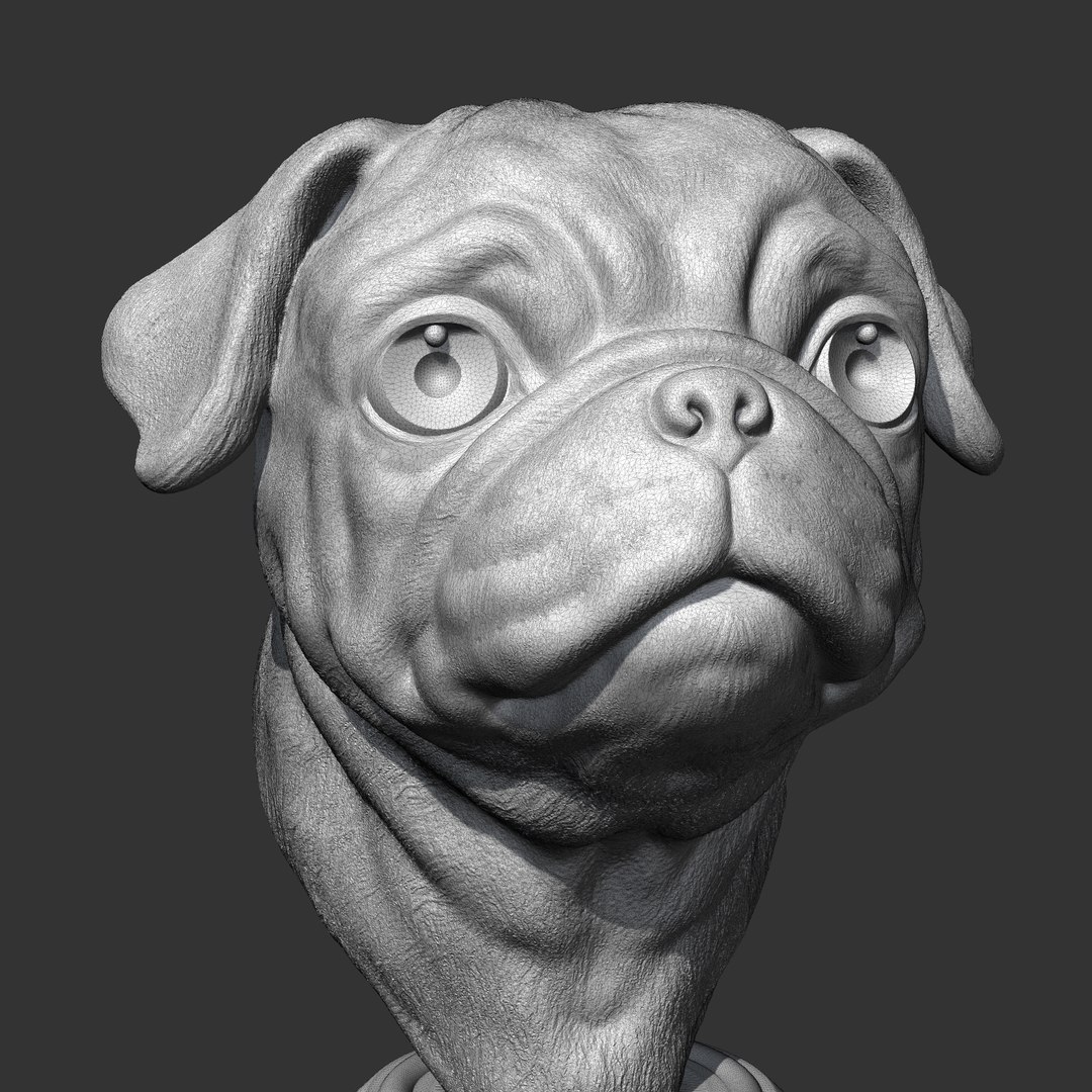 Pug Head AM36 3D Print Model 3D Model - TurboSquid 2261038