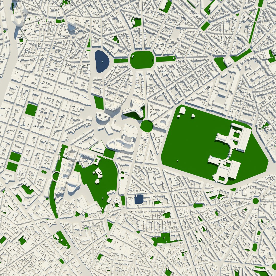 Brussels-capital Region Cityscape 3d Obj