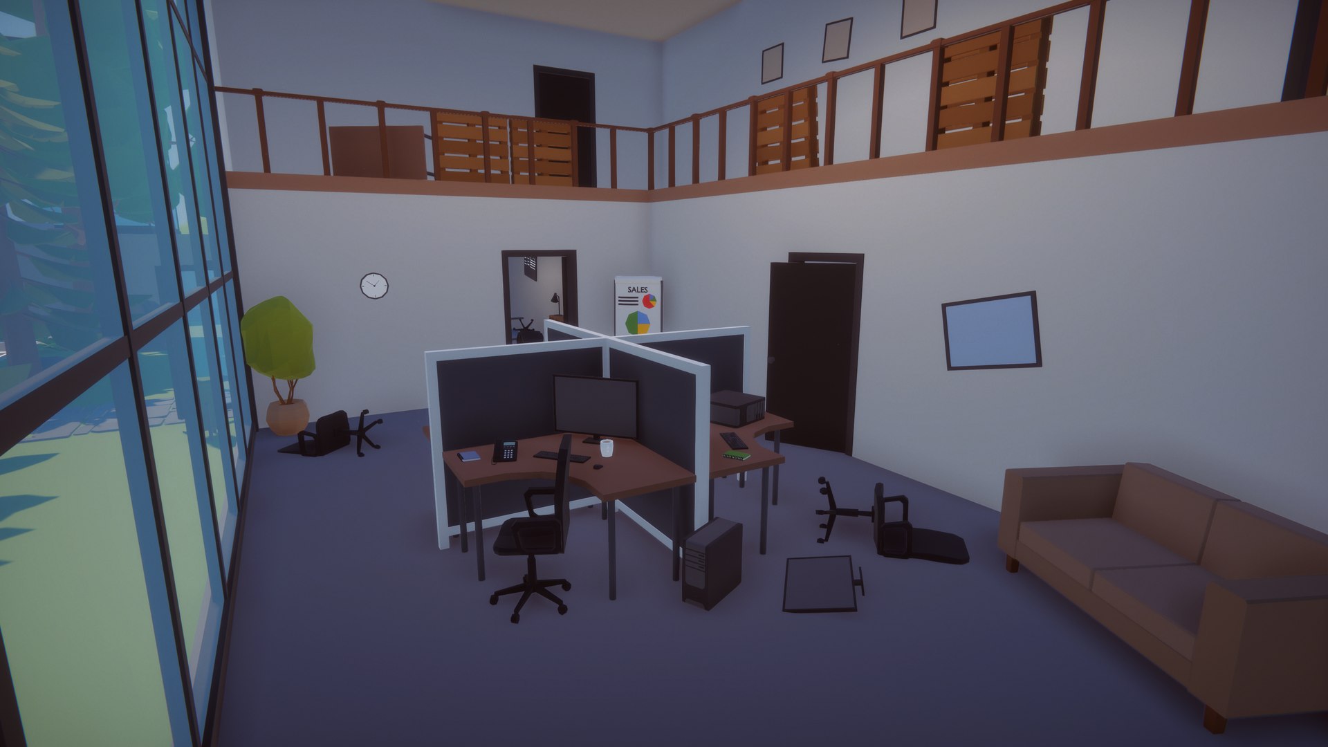 3D Low Poly FPS Map Vol3 Shooter Office Interior Map For Unity ...