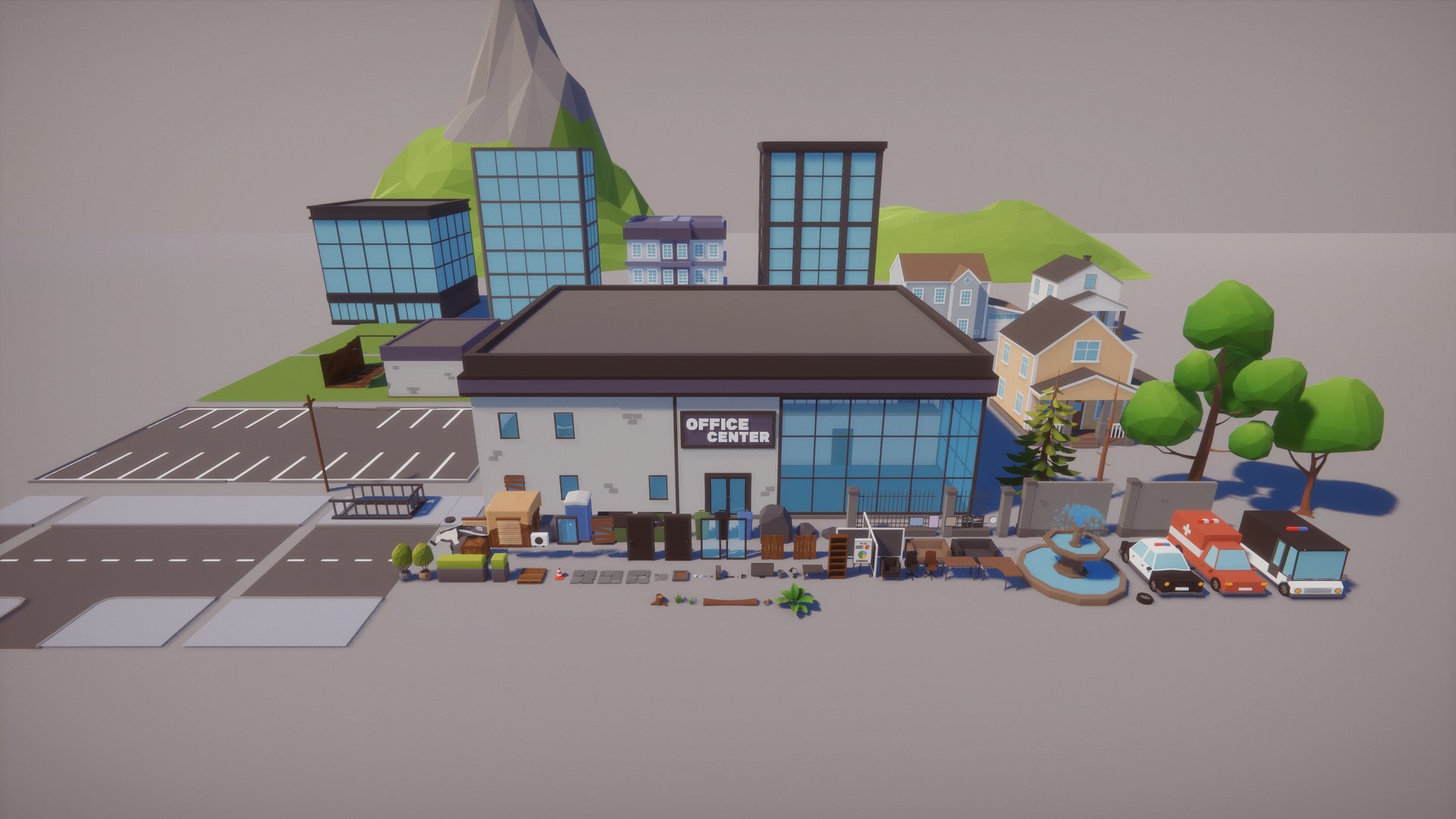 3D Low Poly FPS Map Vol3 Shooter Office Interior Map For Unity ...