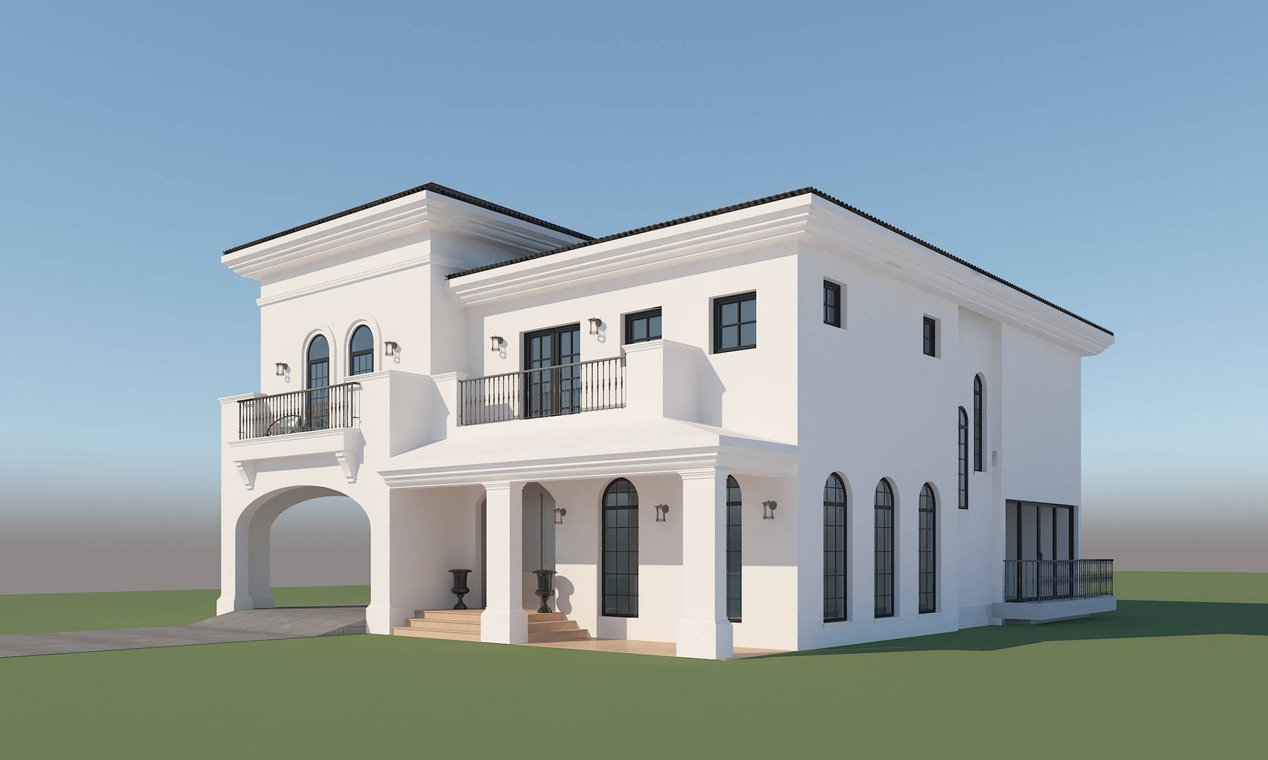 Self-built House Modern Villa Classic Private Residence Home Stay Model ...