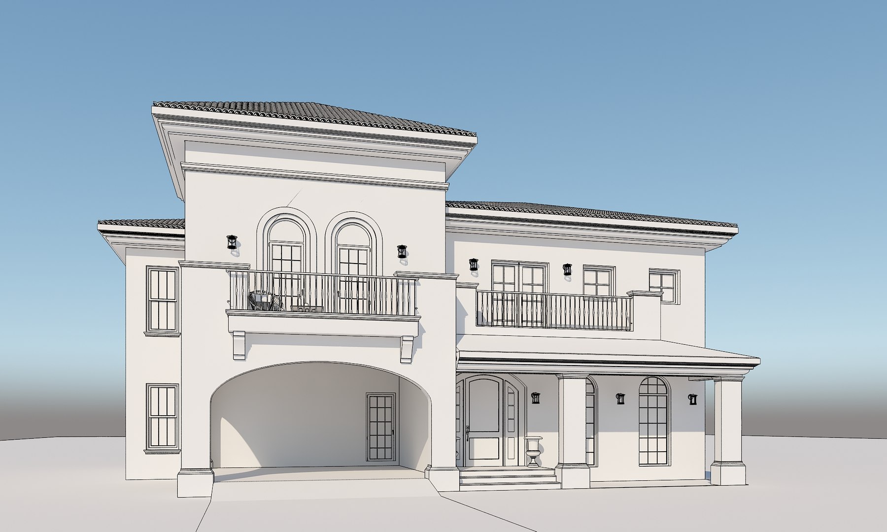 Self-built House Modern Villa Classic Private Residence Home Stay Model ...