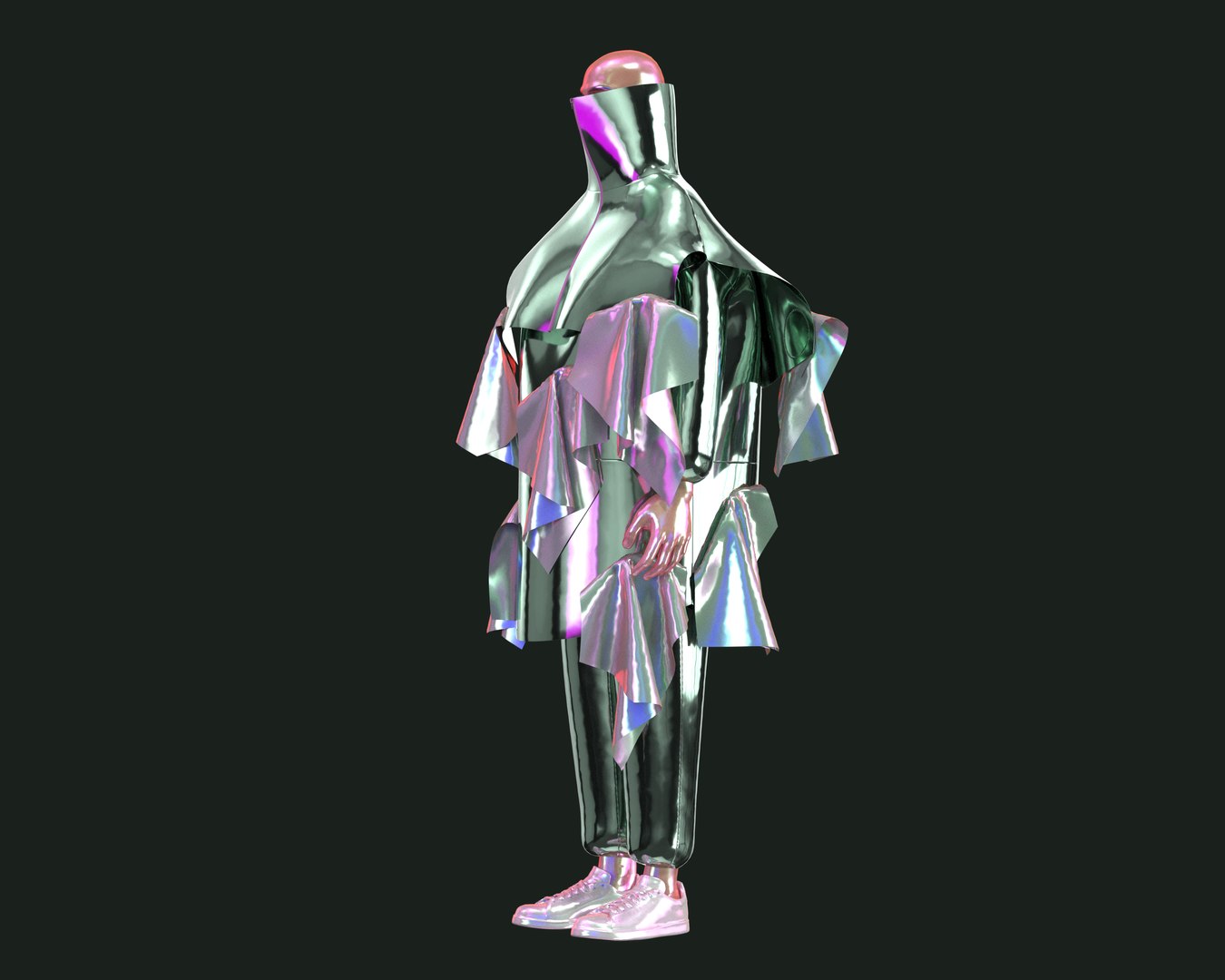 3D NFT-Mens Metal Dress In Low Poly model - TurboSquid 2023900