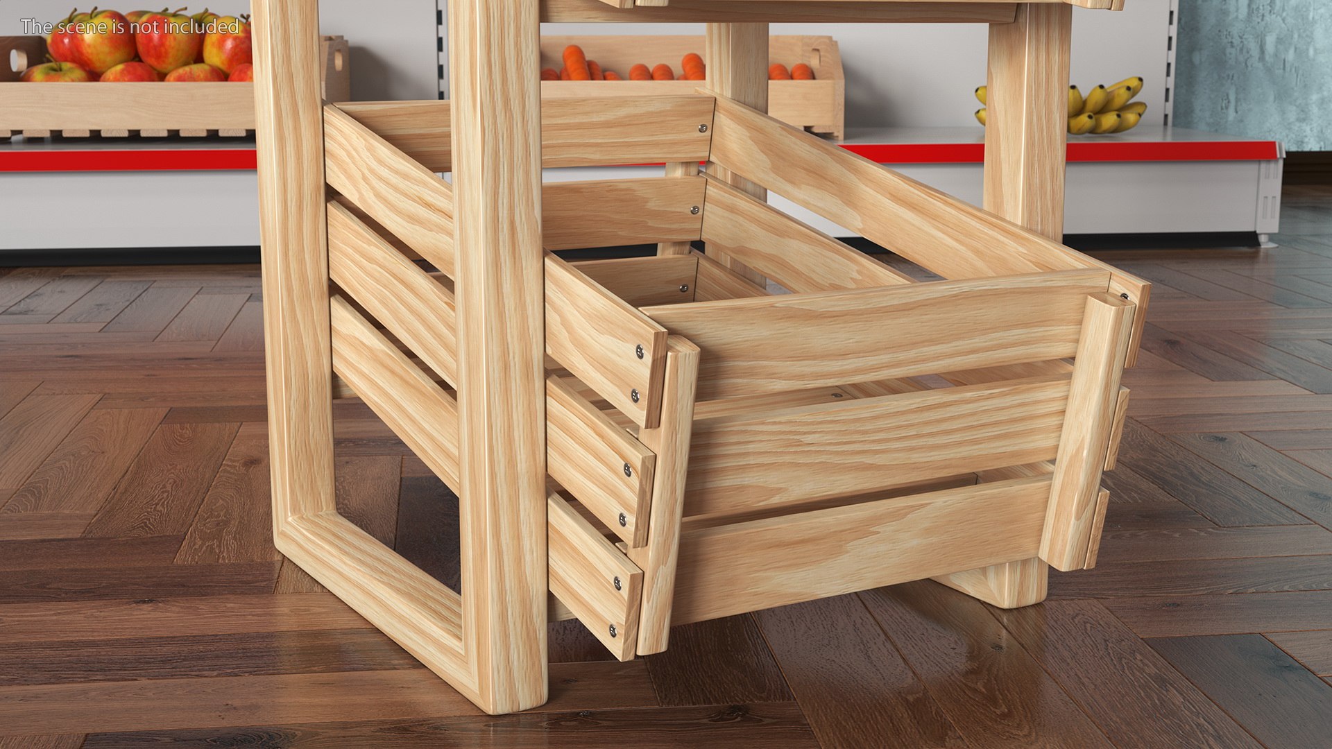 Wooden Vegetable Rack With Drawers Model - TurboSquid 1912703