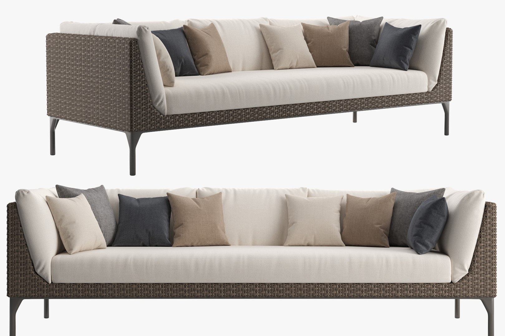 3D Mu 4-seater Sofa Outdoor - TurboSquid 1630619