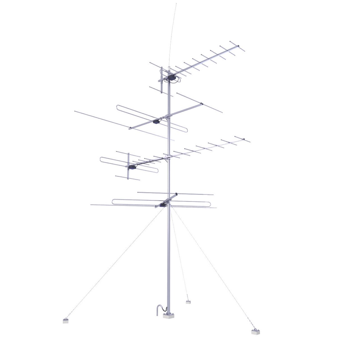 3D Professional Rooftop TV Antennas V1 Model - TurboSquid 2408532