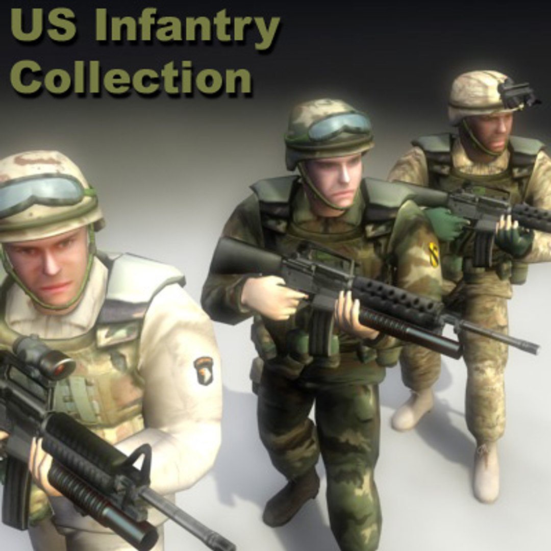 3ds games military rigged character