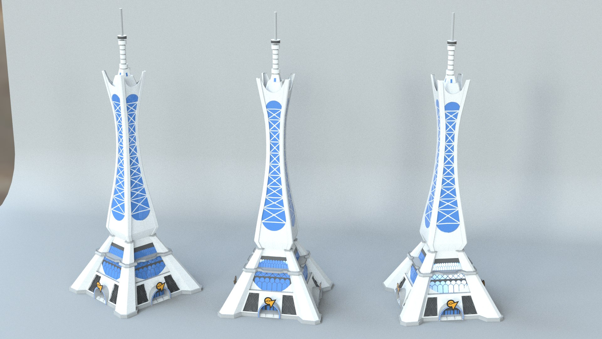 modelo 3d Torre Prisma - TurboSquid 2515015