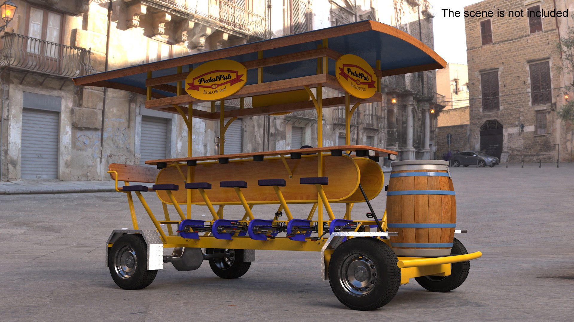 3D Pedal Pub Party Bike Rigged - TurboSquid 2265116