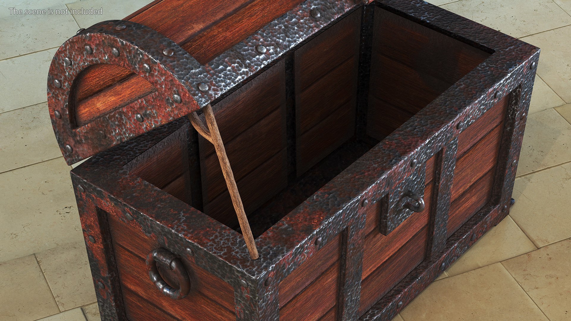 Ancient Wooden Chest Empty 3D model - TurboSquid 2107283