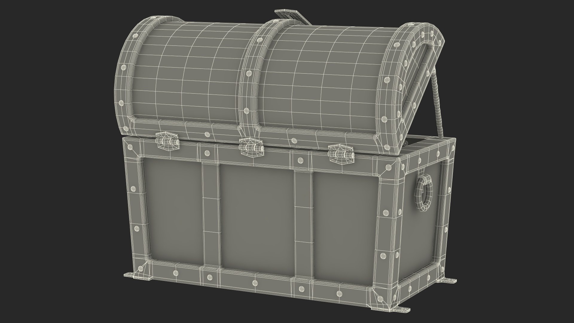 Ancient Wooden Chest Empty 3D Model - TurboSquid 2107283