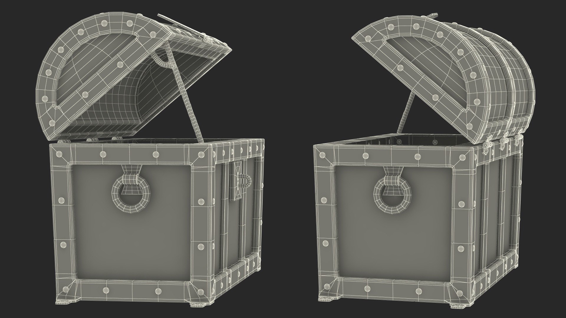 Ancient Wooden Chest Empty 3D Model - TurboSquid 2107283