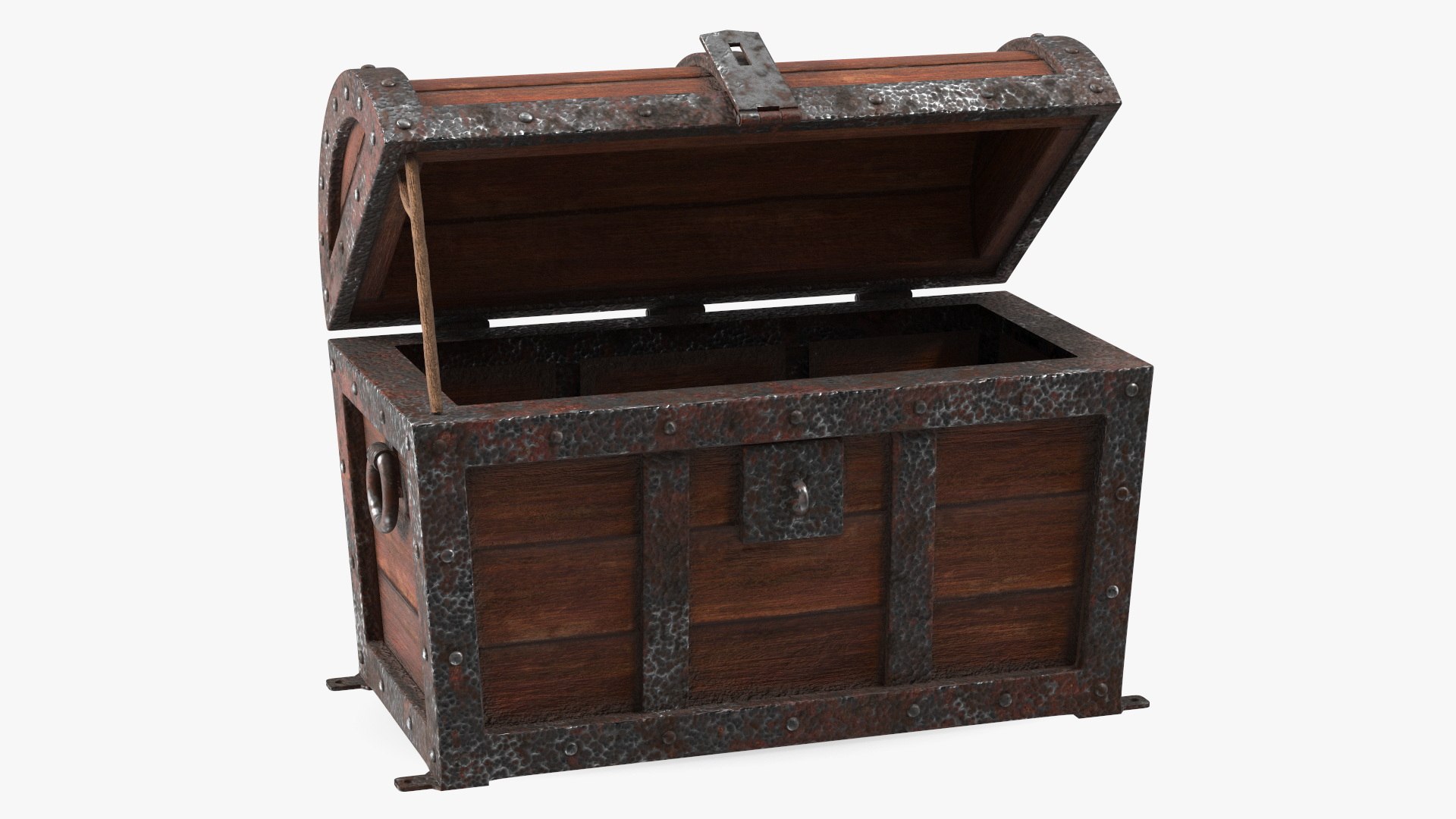 Ancient Wooden Chest Empty 3D model - TurboSquid 2107283