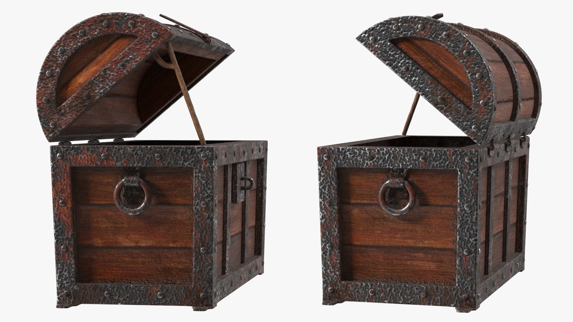 Ancient Wooden Chest Empty 3D model - TurboSquid 2107283