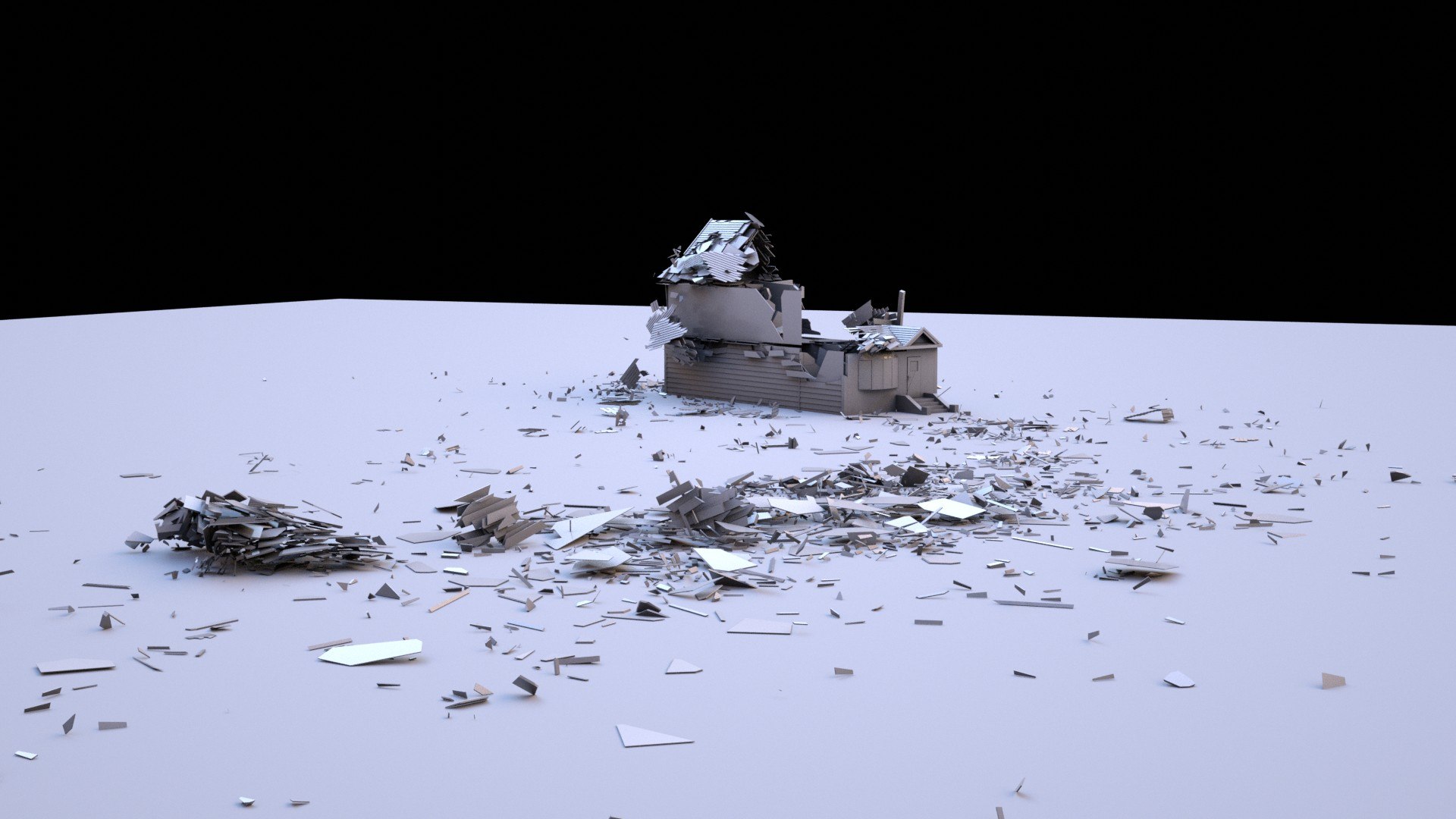 Destroyed House 3D Model - TurboSquid 1862780