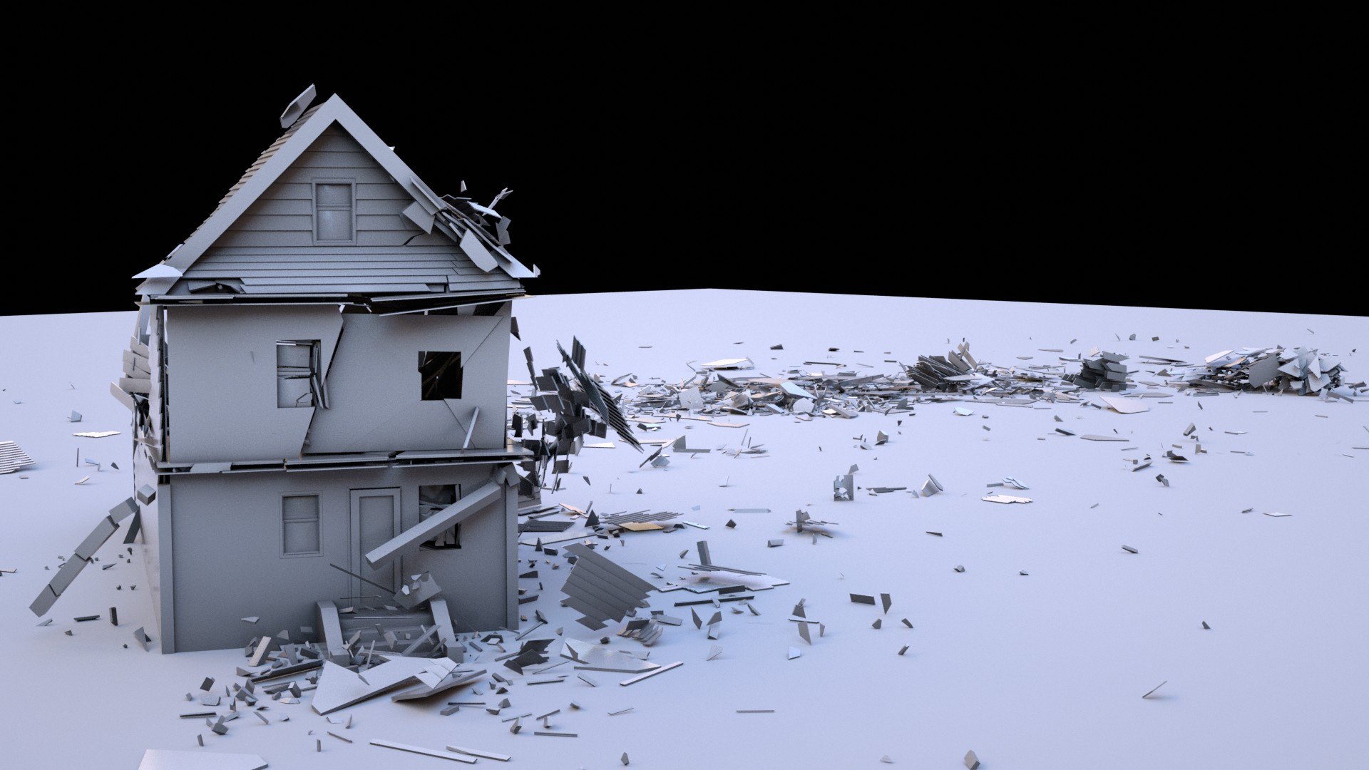 Destroyed House 3D Model - TurboSquid 1862780