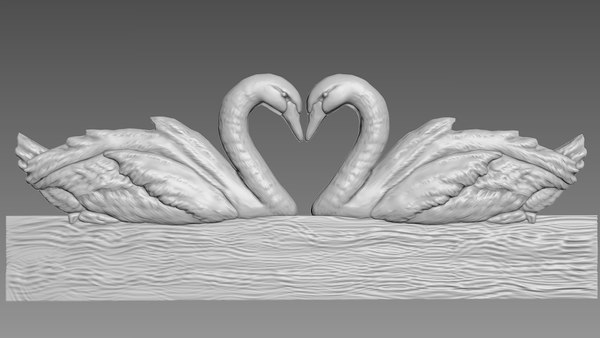 modelo 3d Swans Bas-relief - TurboSquid 2104263