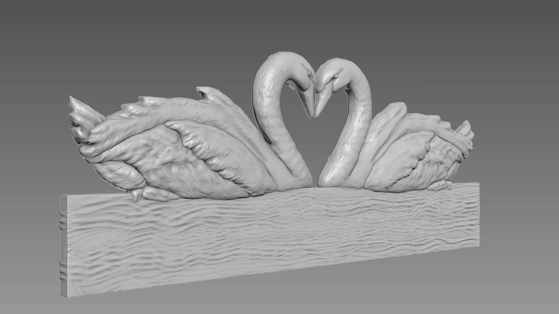 Swans Bas-relief Model - TurboSquid 2104263