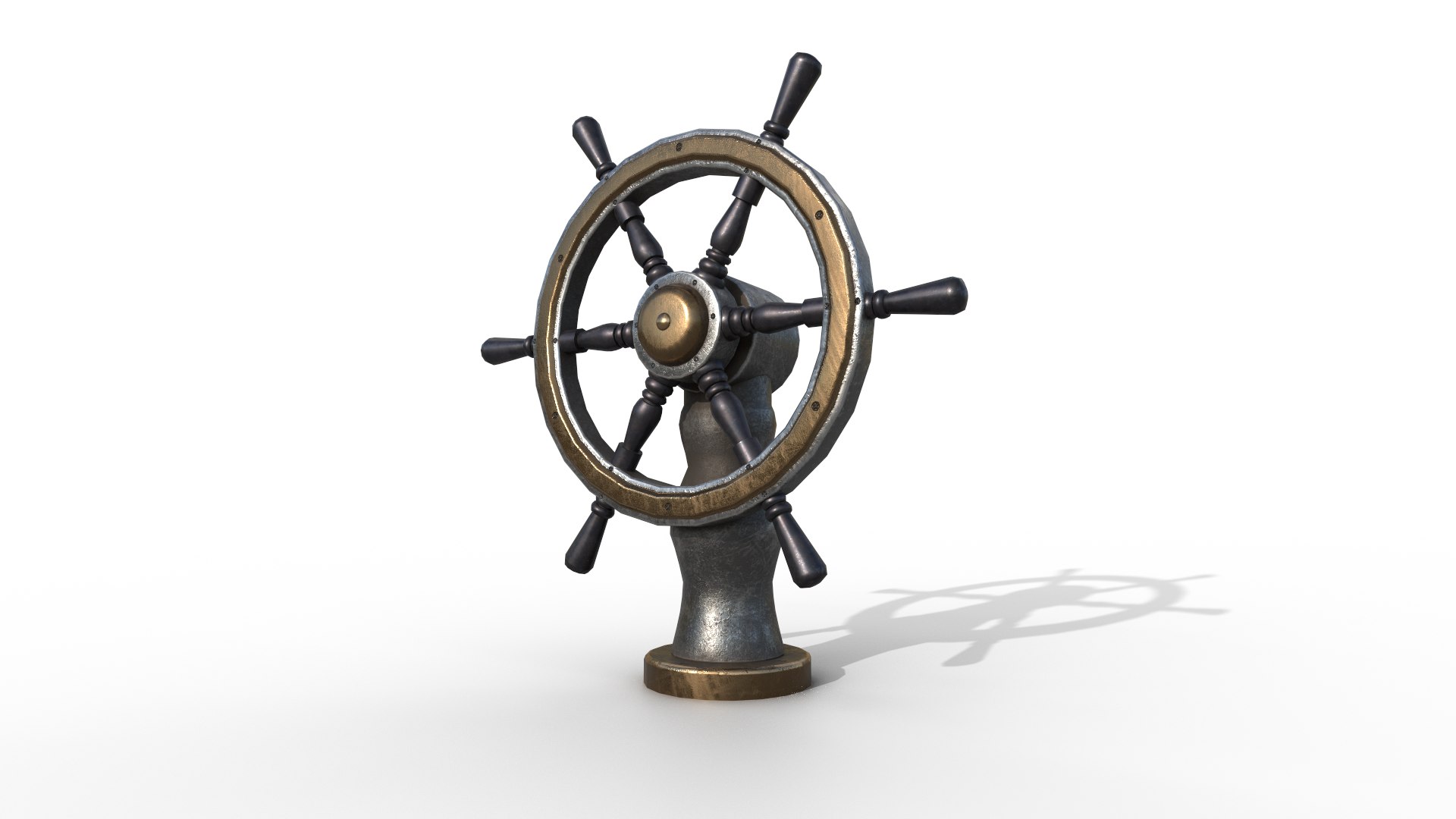 The helm of a sea ship or vessel PBR game ready Low-poly 3D model 3D ...