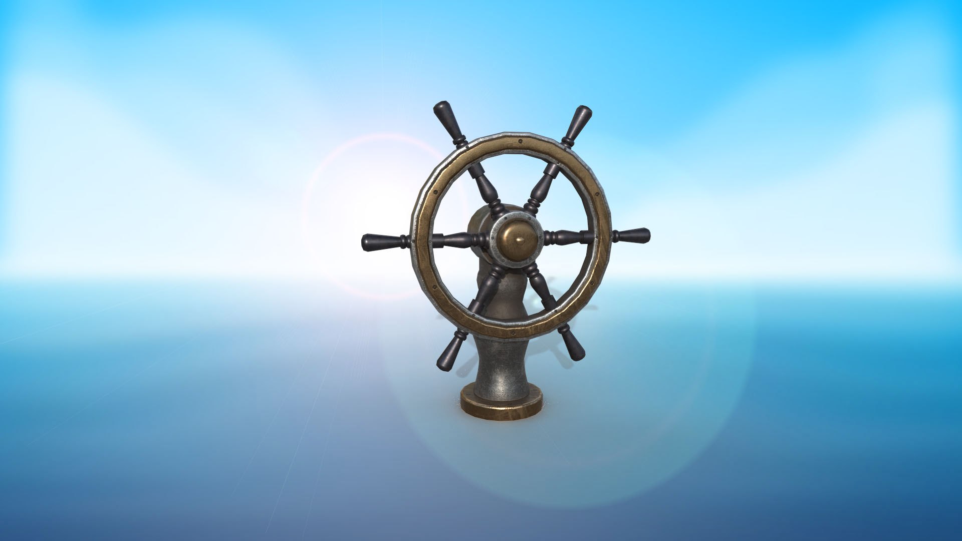 The Helm Of A Sea Ship Or Vessel PBR Game Ready Low-poly 3D Model 3D ...