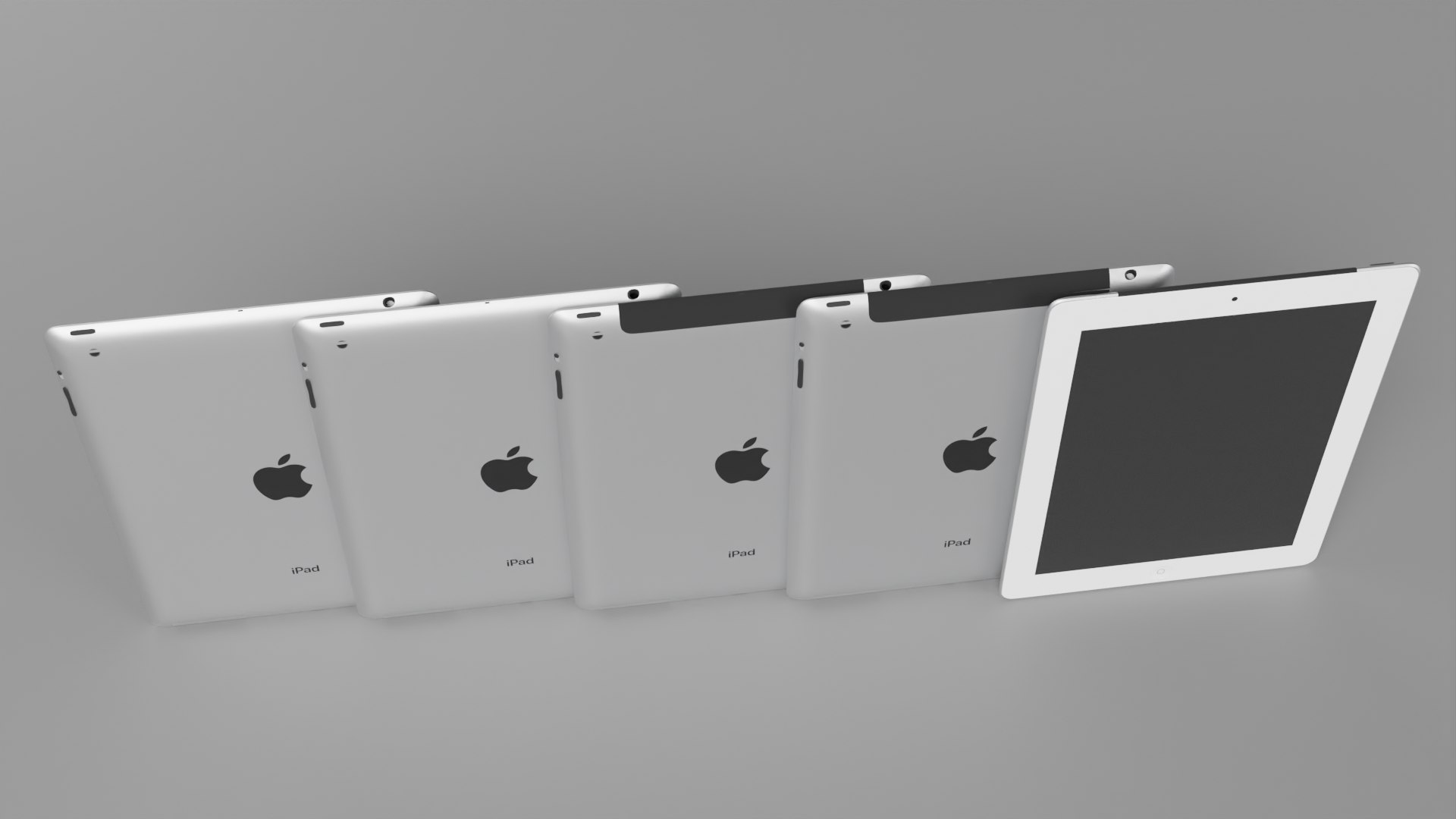 Apple iPad 4th generation wifi and cellular tablet 3D model ...