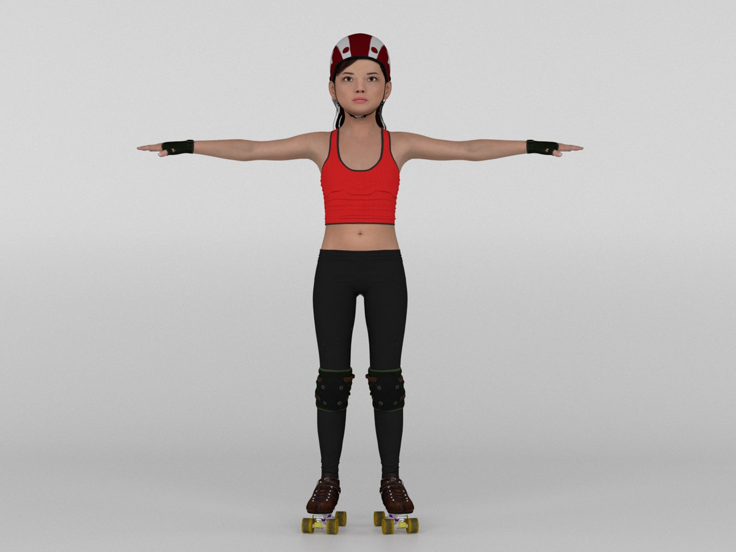 Roller Skater Girl 3d Model Turbosquid 1762495