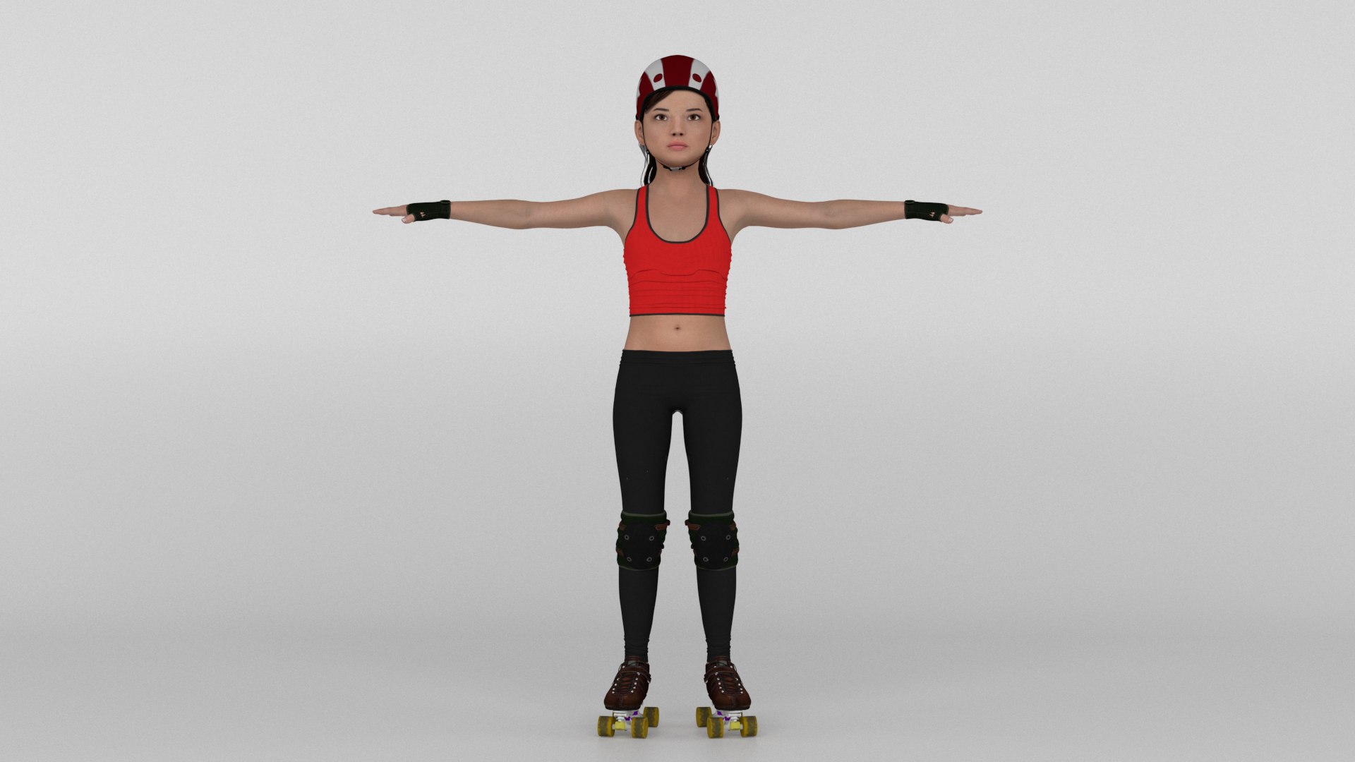 Roller Skater Girl 3d Model Turbosquid 1762495