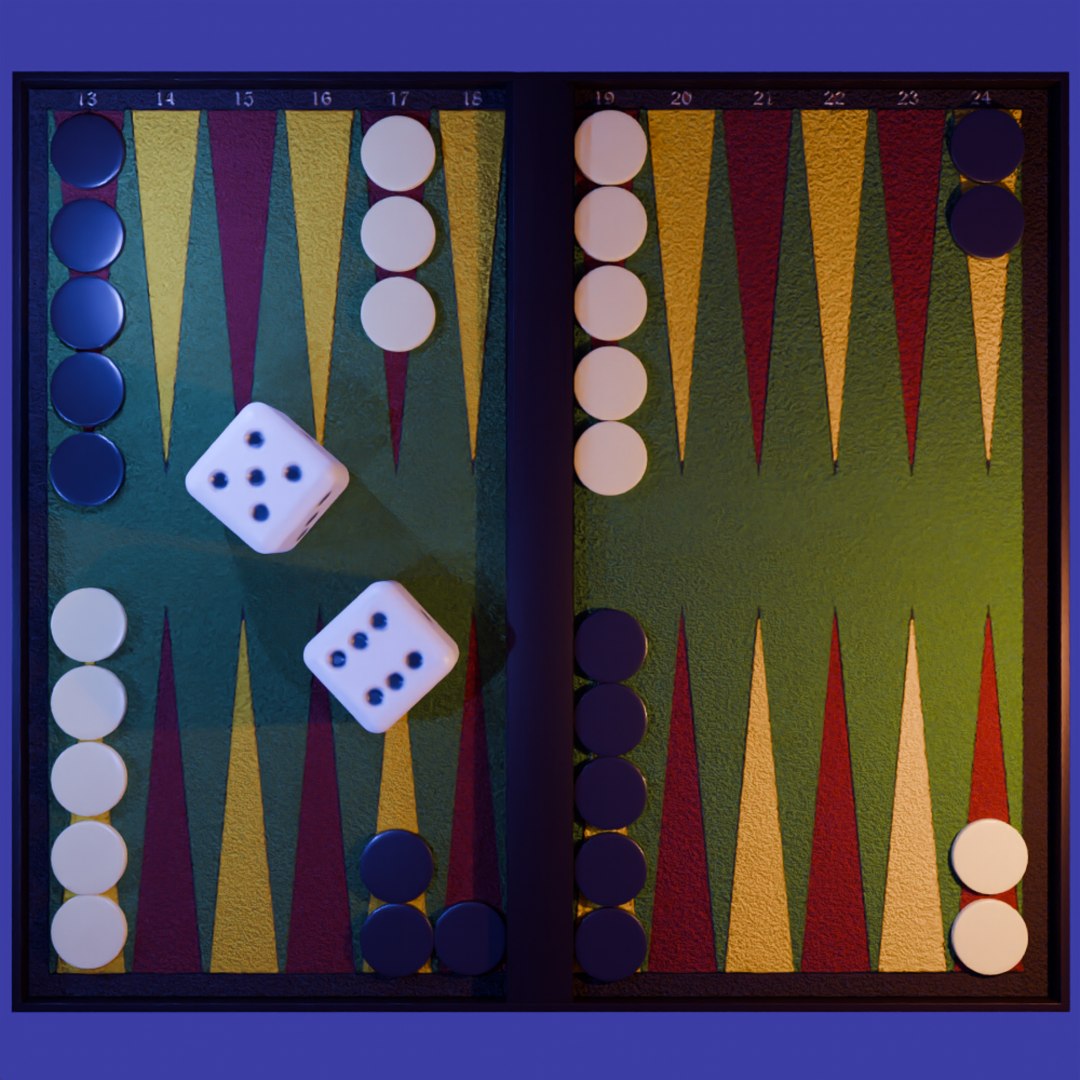 Backgammon Board Stuff 3D Model - TurboSquid 2201685