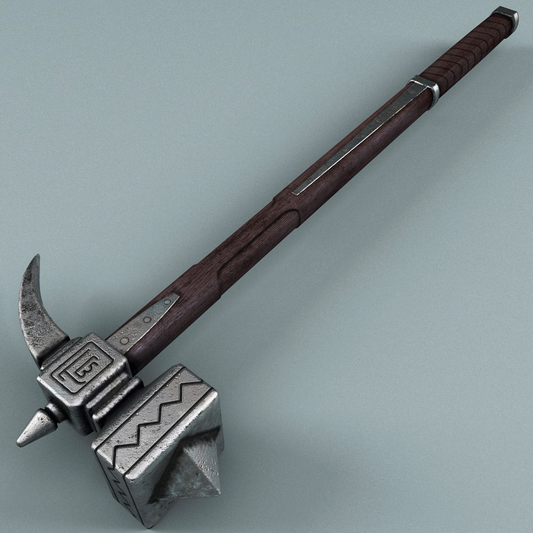 3d Battle Hammer Model