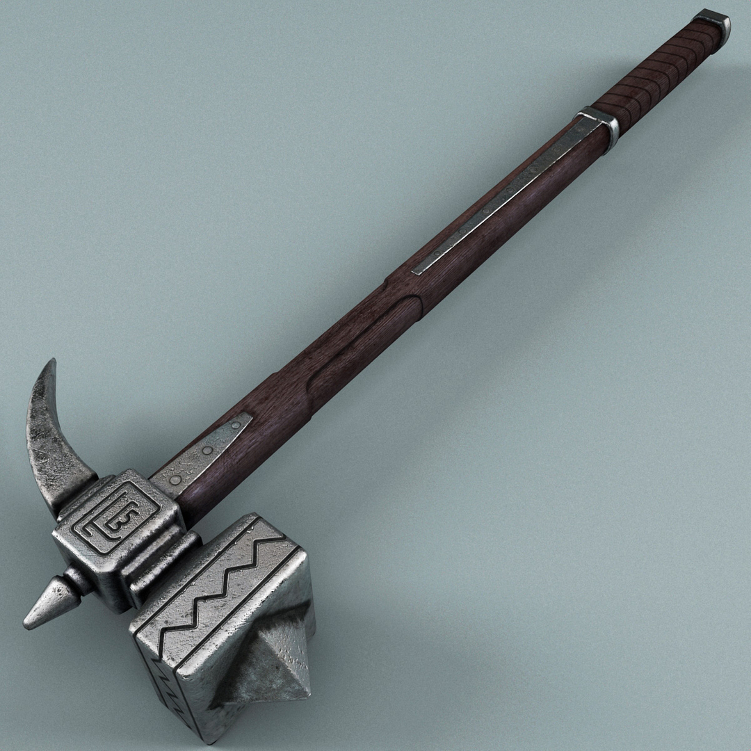 3d battle hammer model