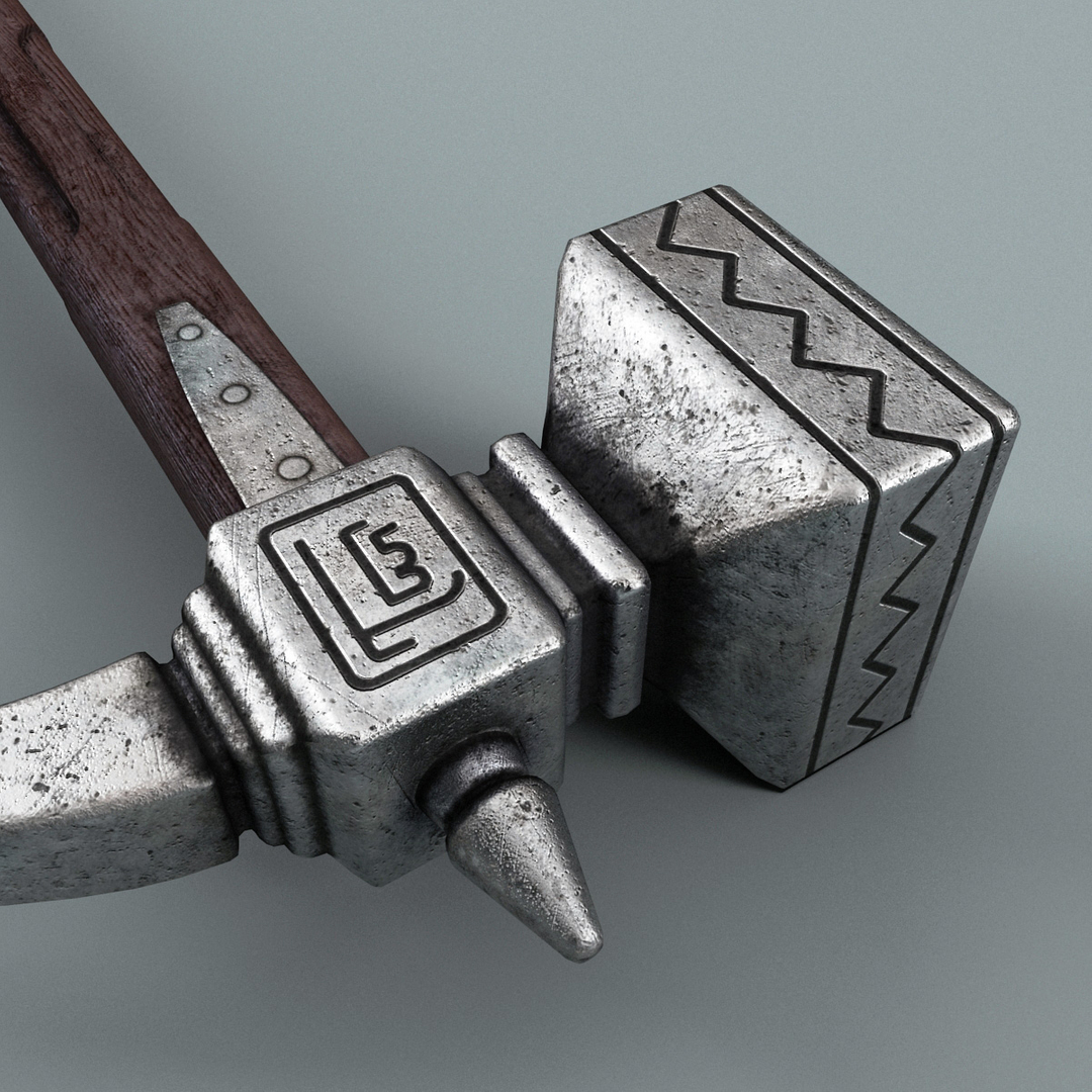 3d battle hammer model