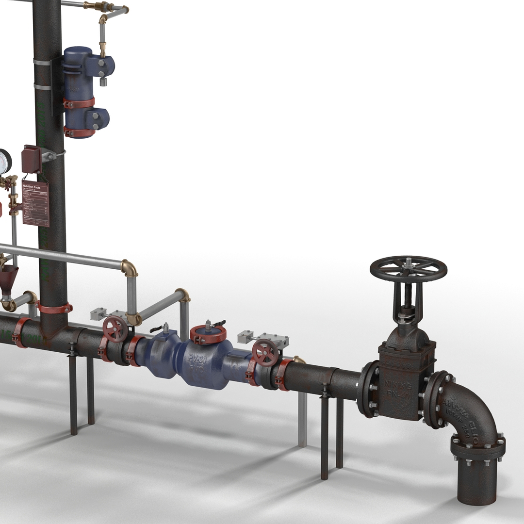 3d industrial pipes 2