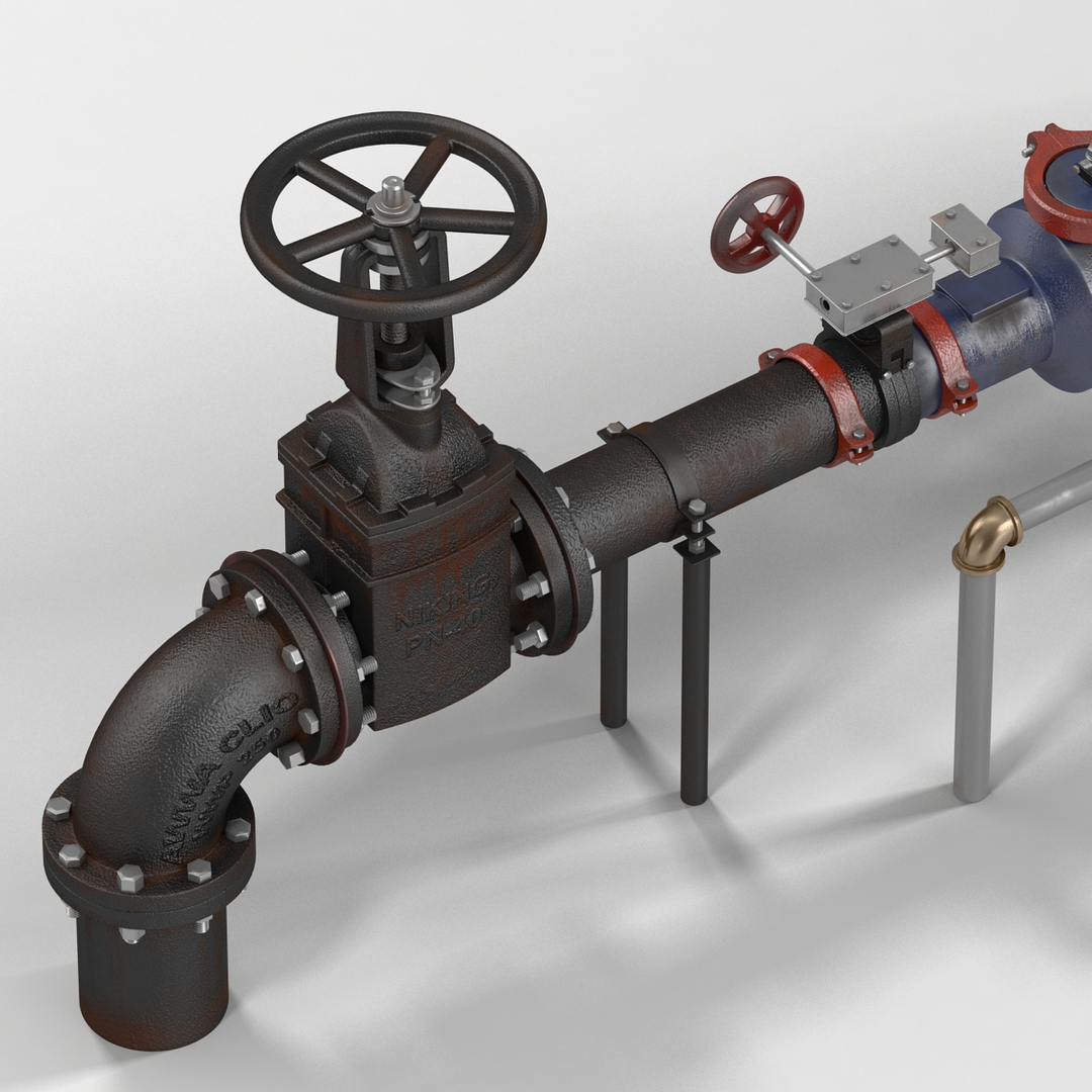 3d industrial pipes 2
