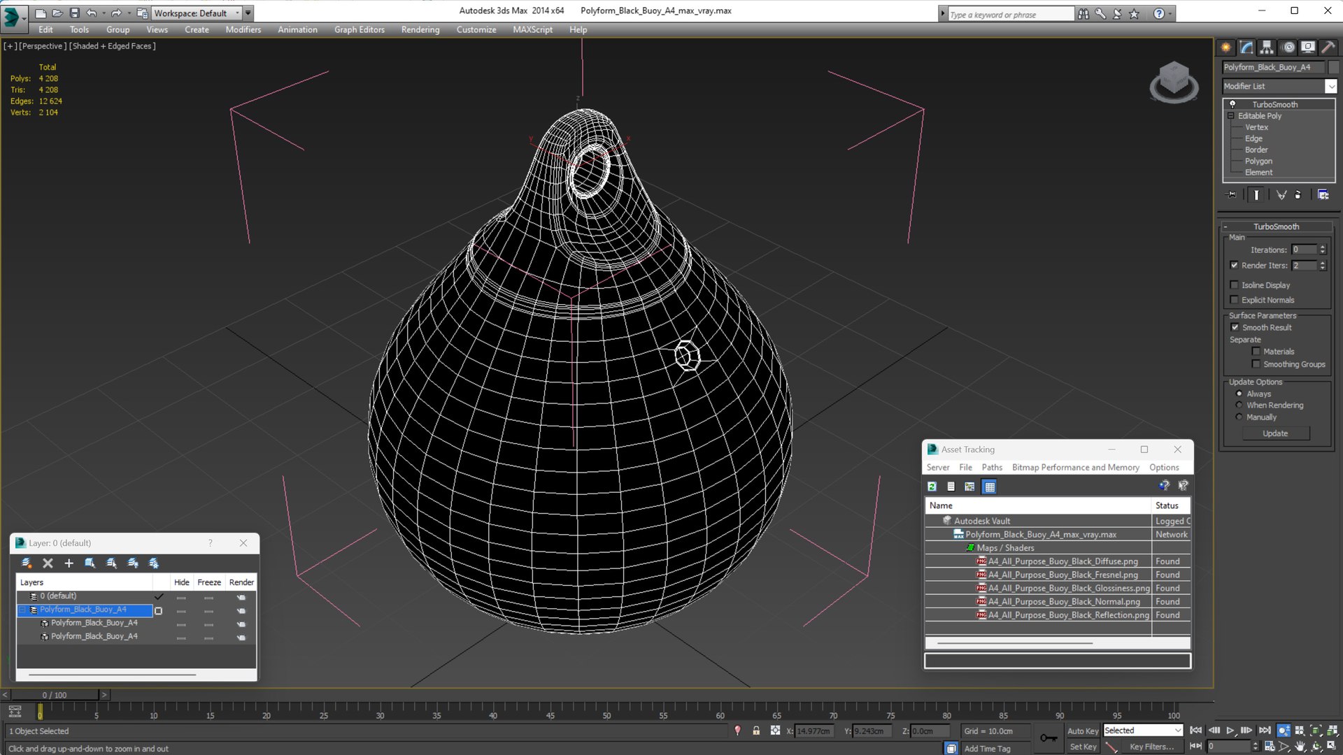 Polyform Black Buoy A4 3D Model - TurboSquid 2093457