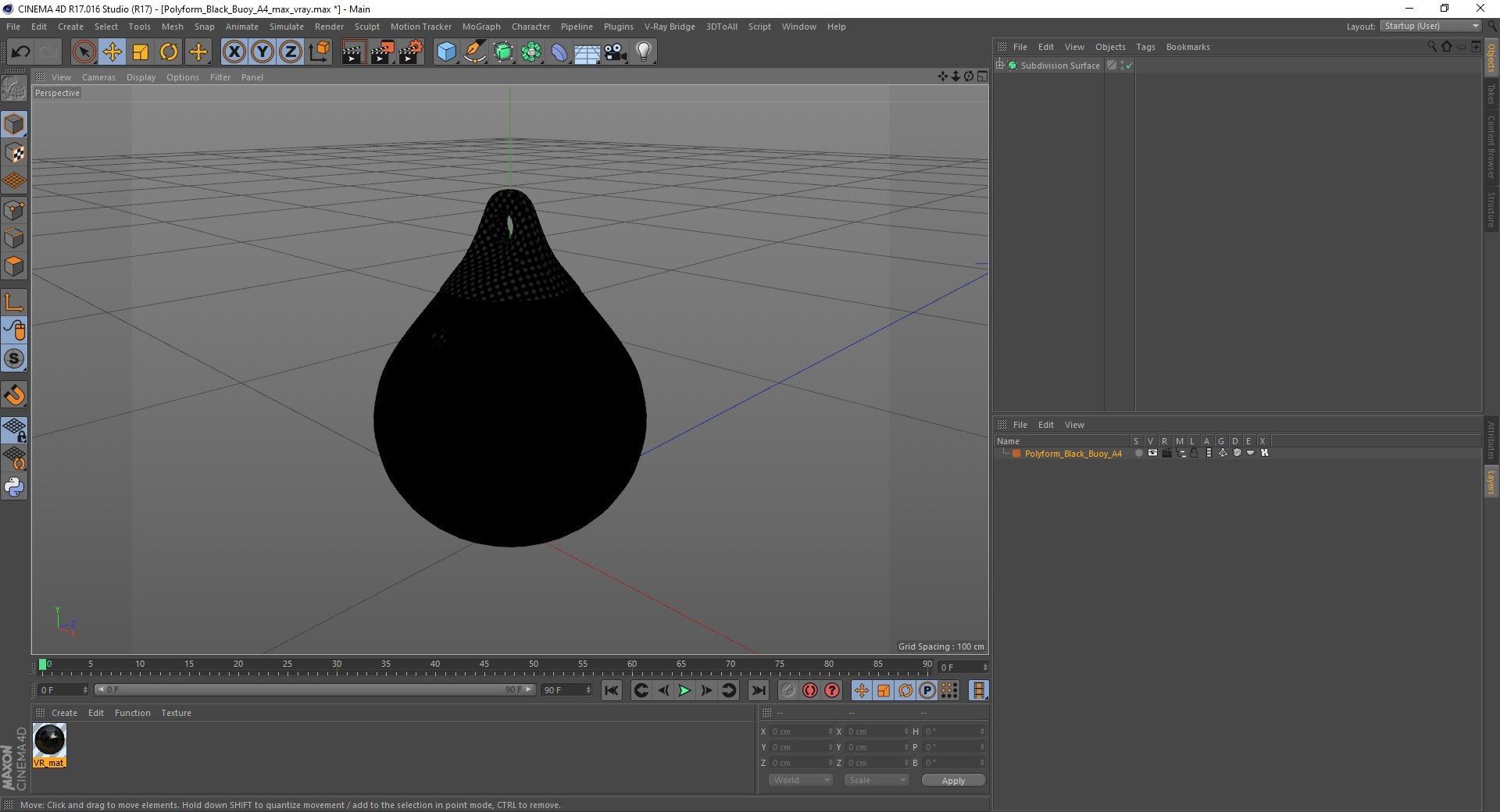 Polyform Black Buoy A4 3D Model - TurboSquid 2093457