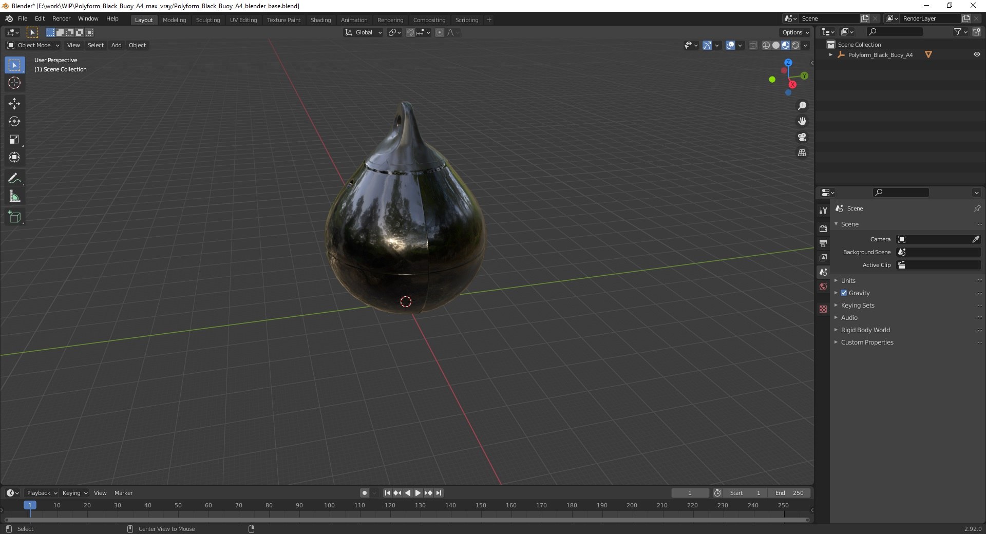 Polyform Black Buoy A4 3D Model - TurboSquid 2093457