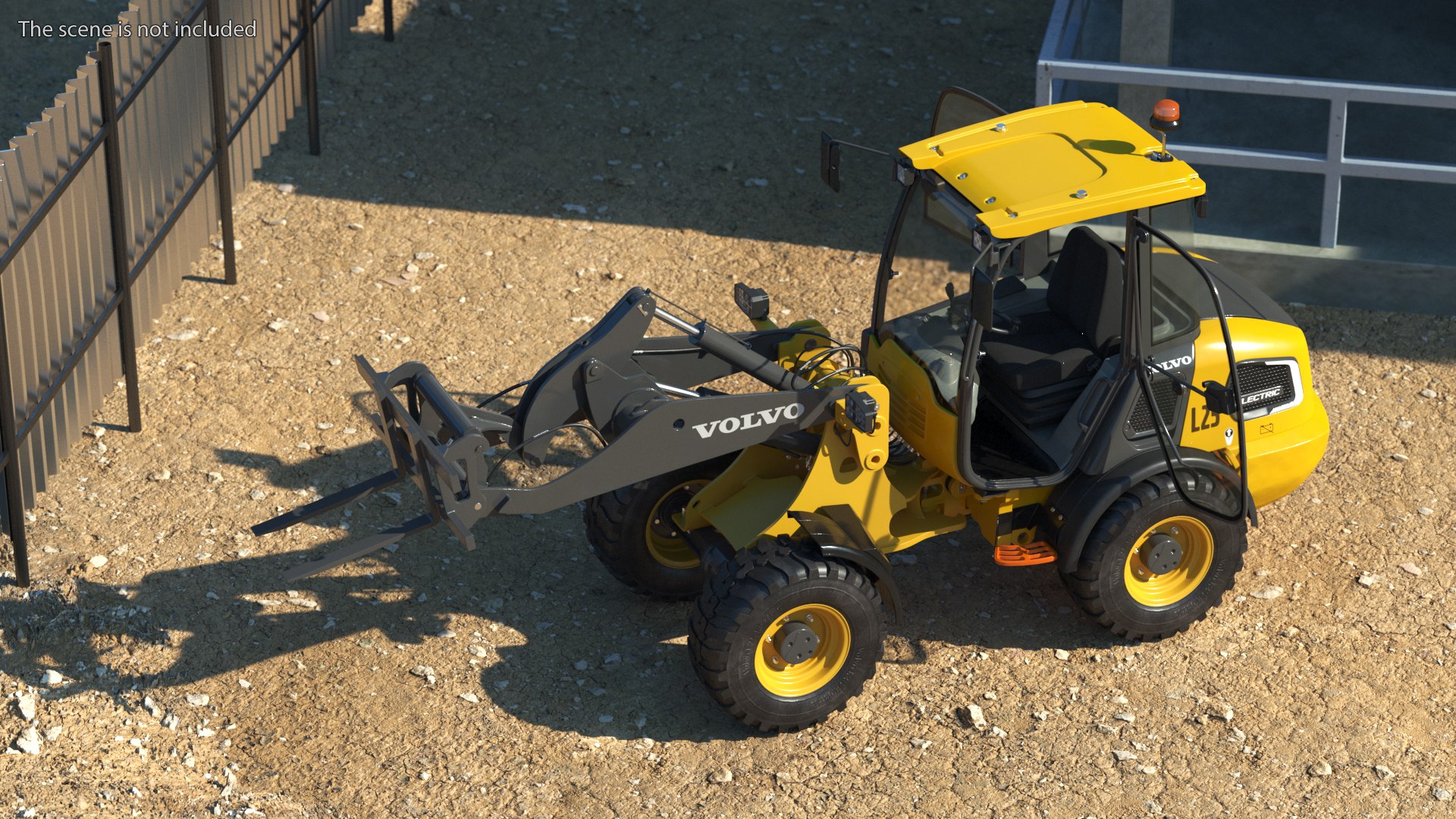 Volvo L25 Electric Loader with Pallet Fork Rigged 3D model - TurboSquid ...