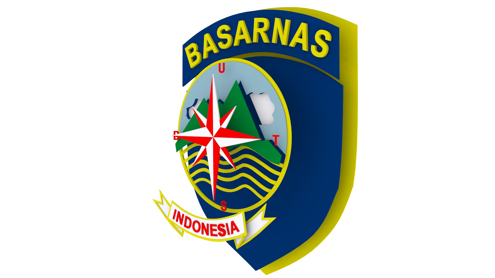 Basarnas 3D Logo Compass 3D Model - TurboSquid 2341340