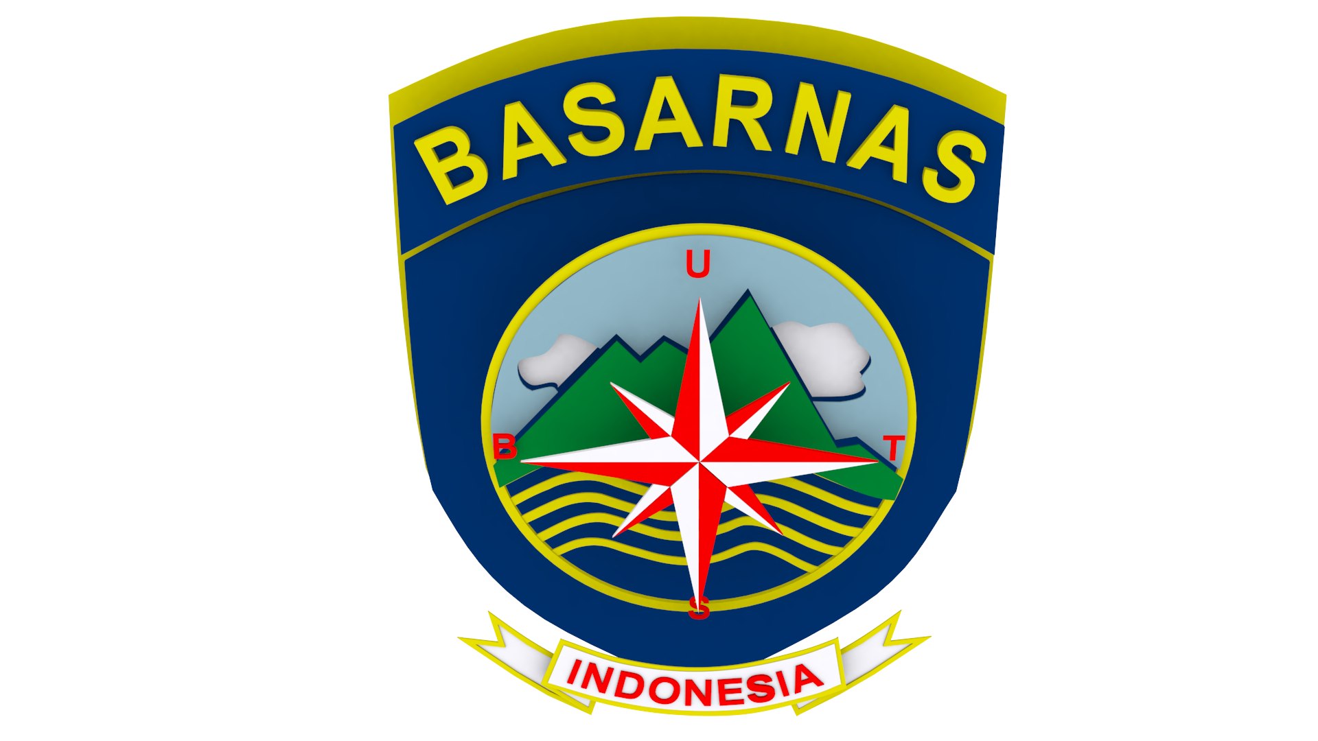 Basarnas 3D Logo Compass 3D Model - TurboSquid 2341340