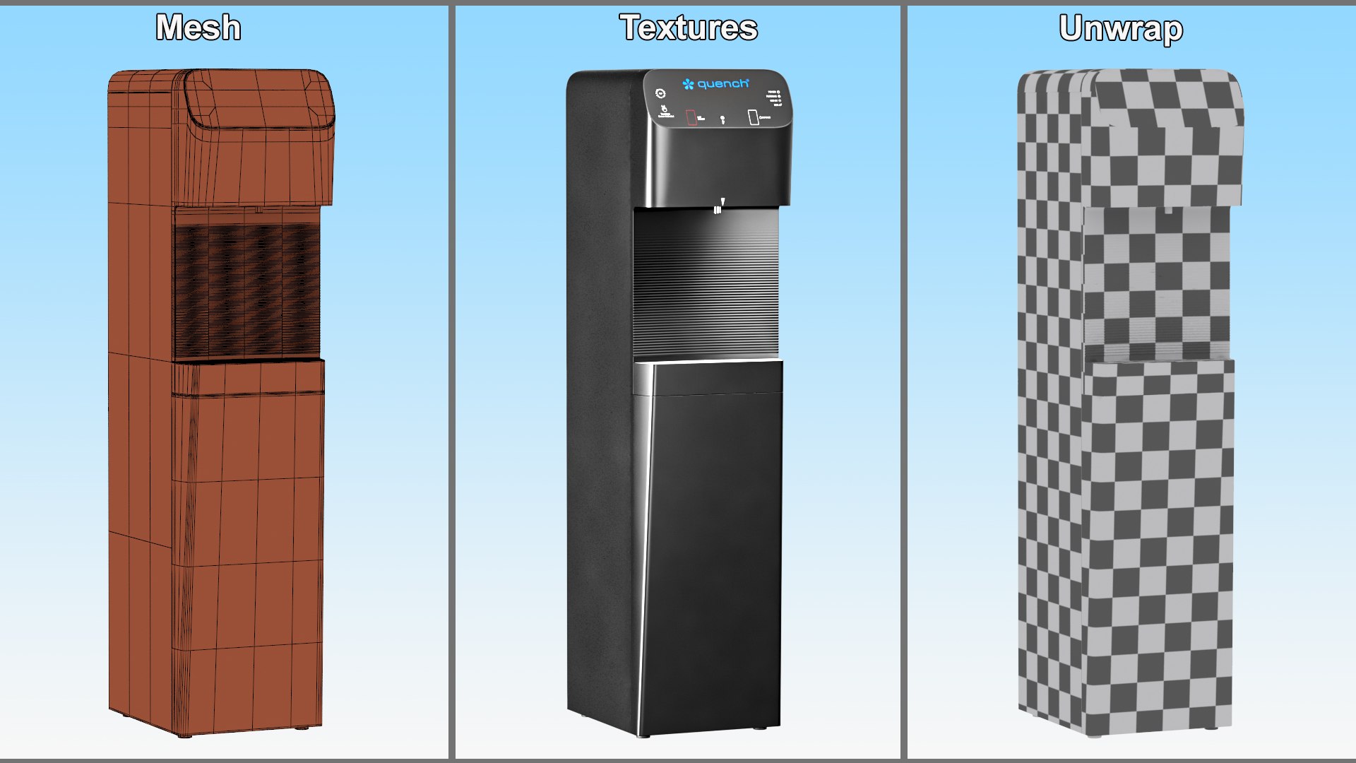 3D Touchless Water Dispenser Quench Q8 - TurboSquid 2267802