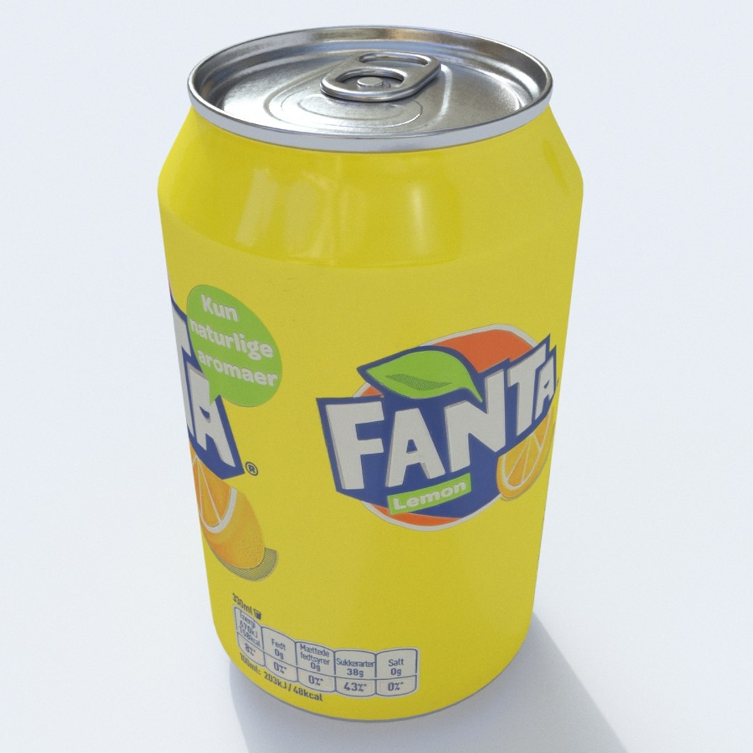3D Model Softdrink Fanta Lemon - TurboSquid 1457987