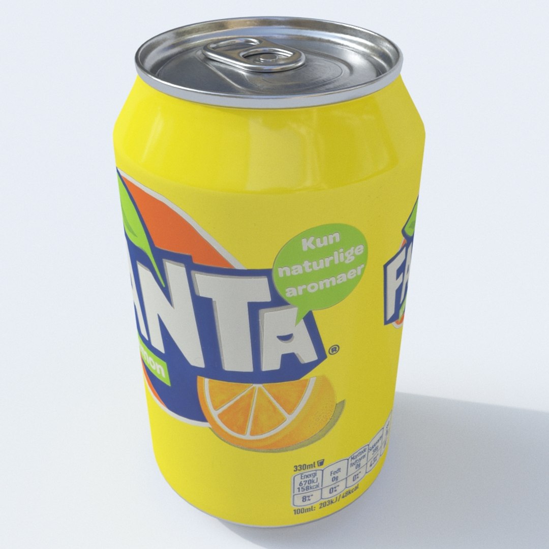 3D Model Softdrink Fanta Lemon - TurboSquid 1457987