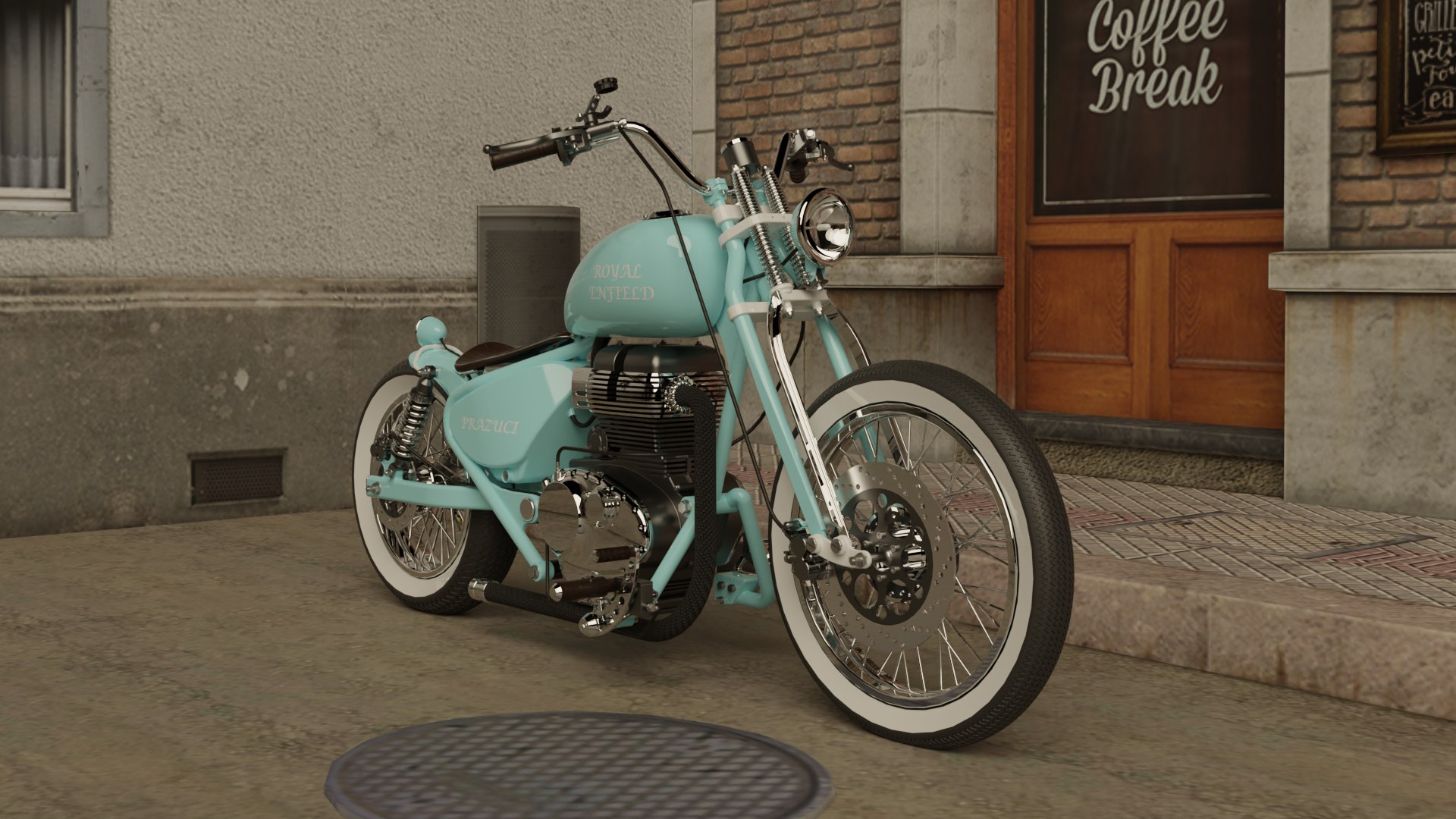 Custom Royal Enfield Chopper 3D - TurboSquid 2261720