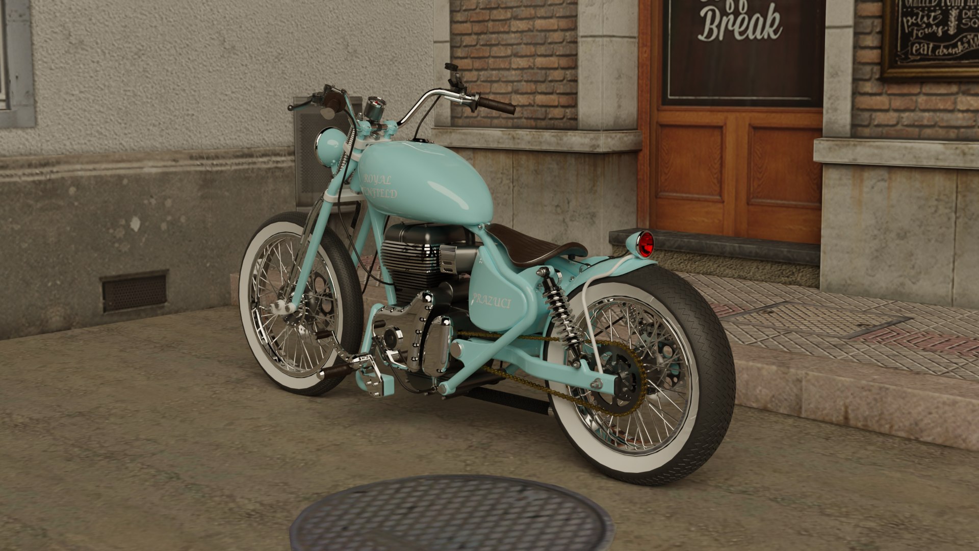 Custom Royal Enfield Chopper 3D - TurboSquid 2261720