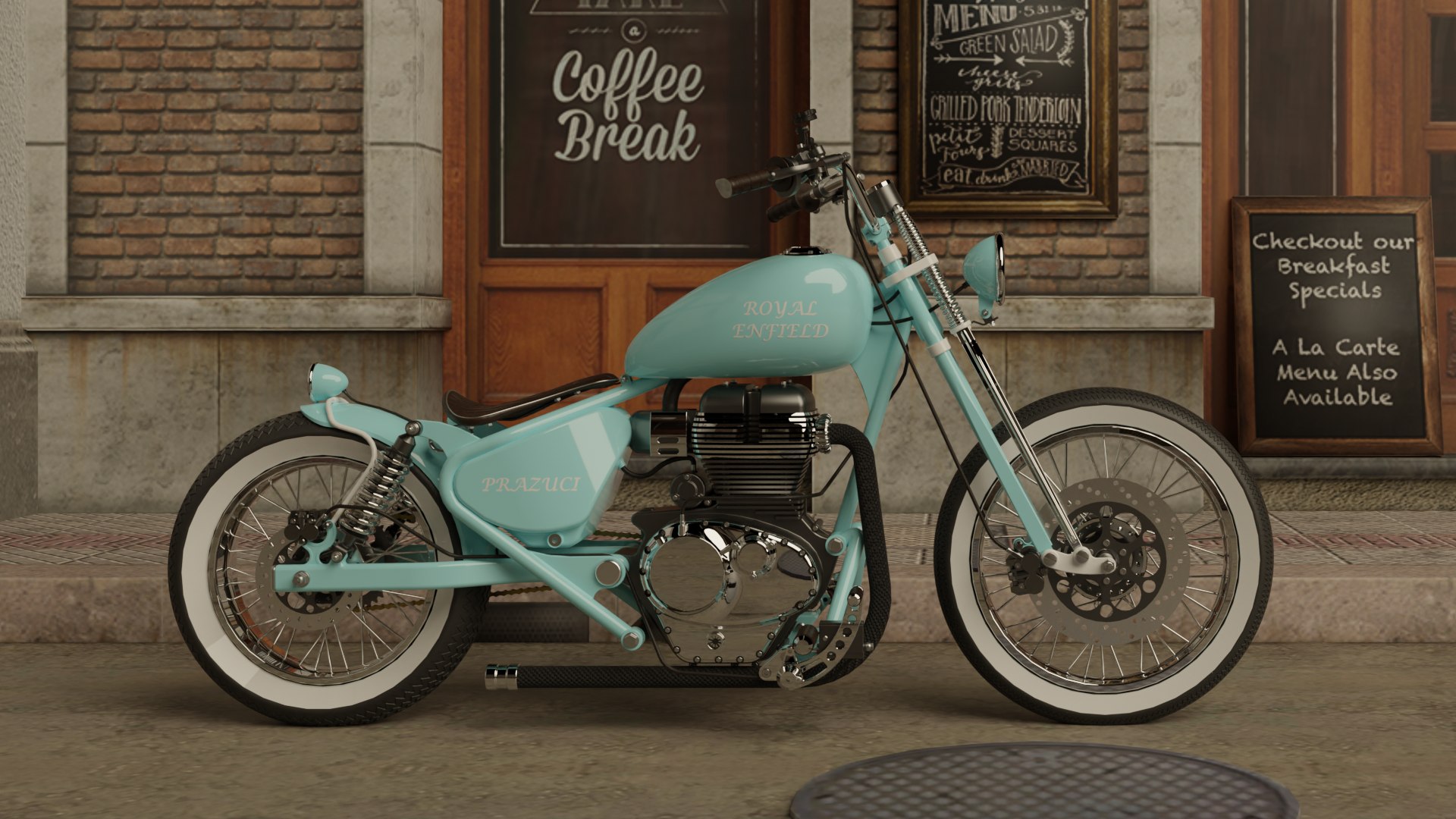 Custom Royal Enfield Chopper 3D - TurboSquid 2261720