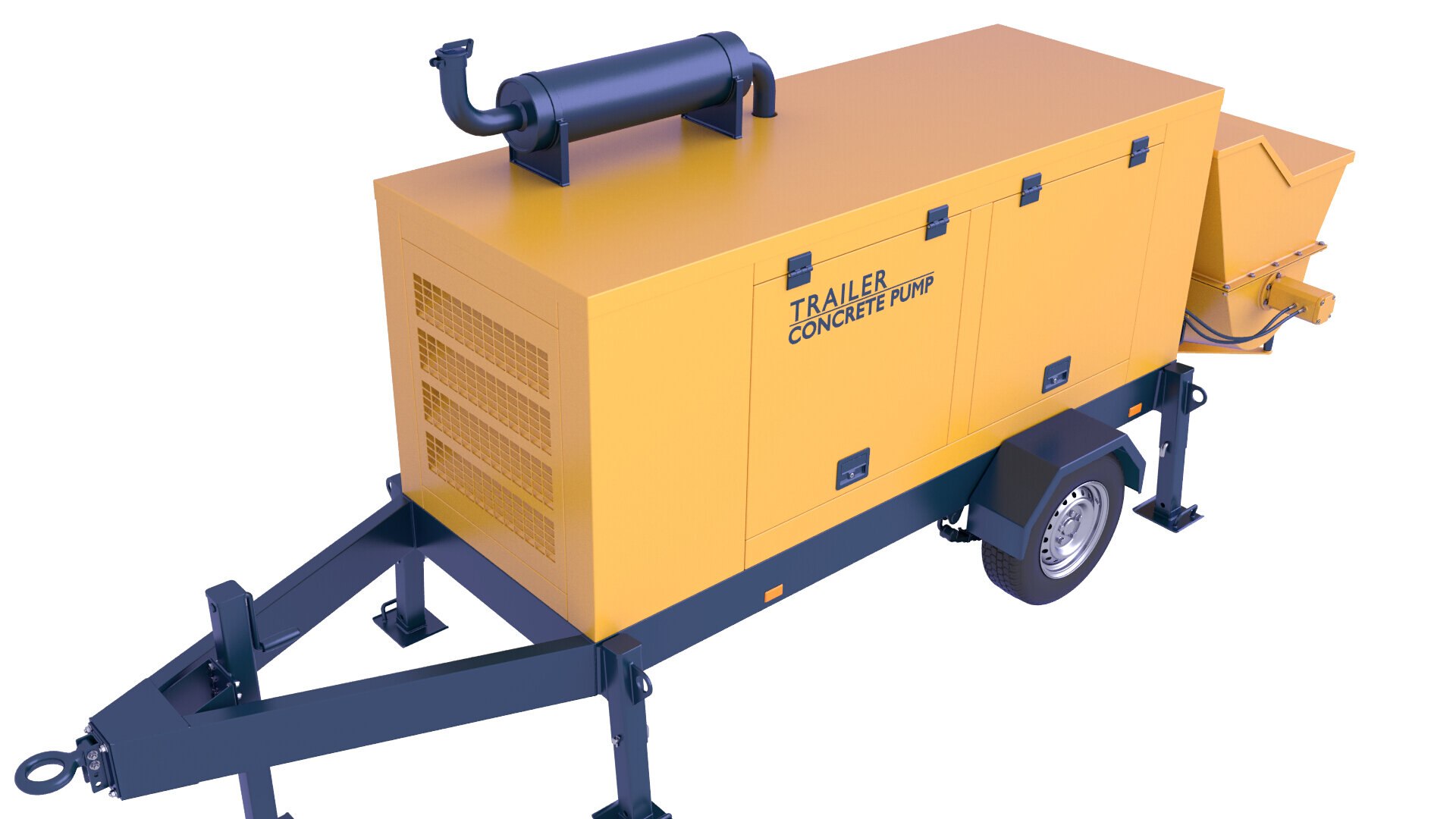 Concrete Pump Trailer 54 3D Model - TurboSquid 2257485